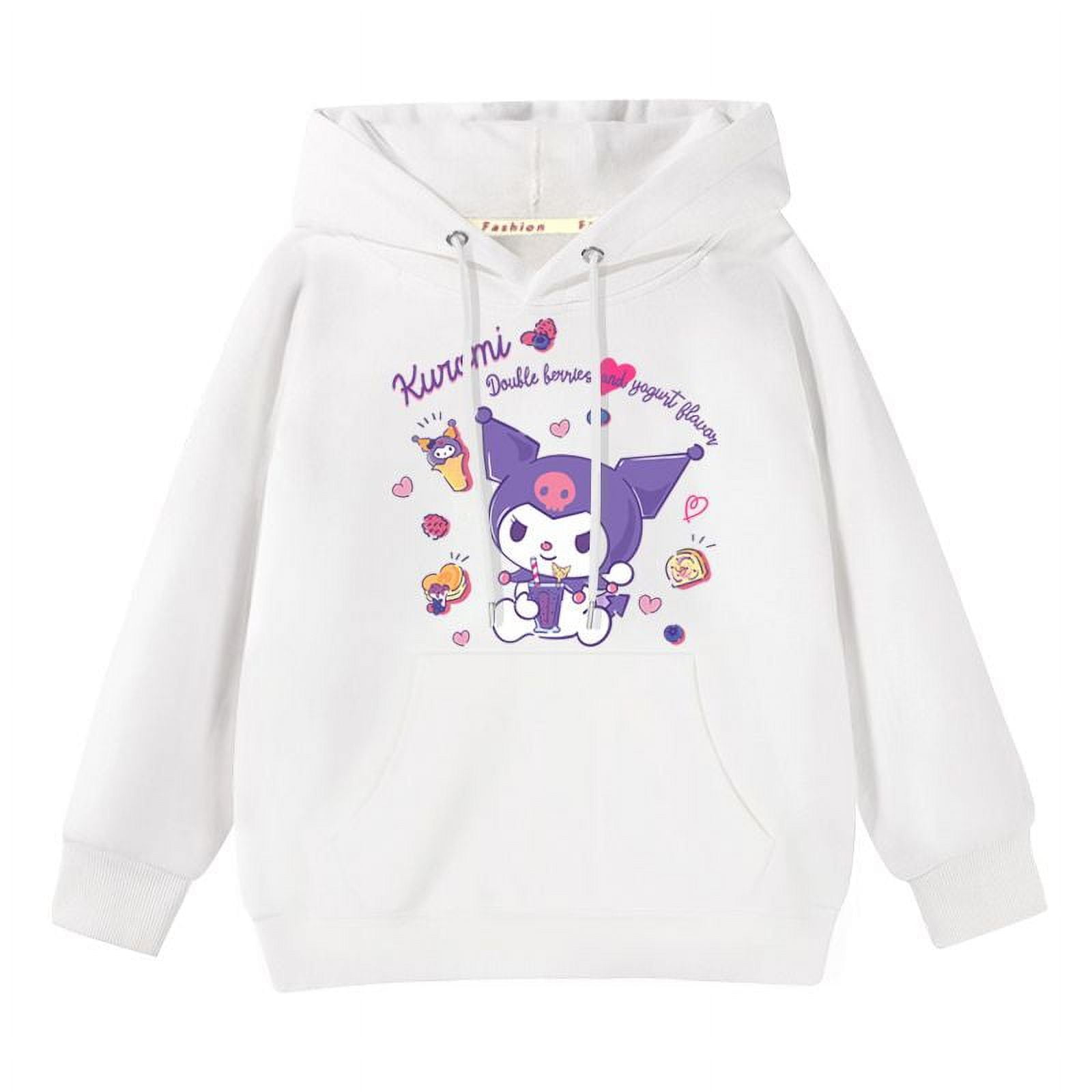 Sanrio My Melody Kuromi Kawaii Parent-child Outfit Hooded Sweater Plus ...