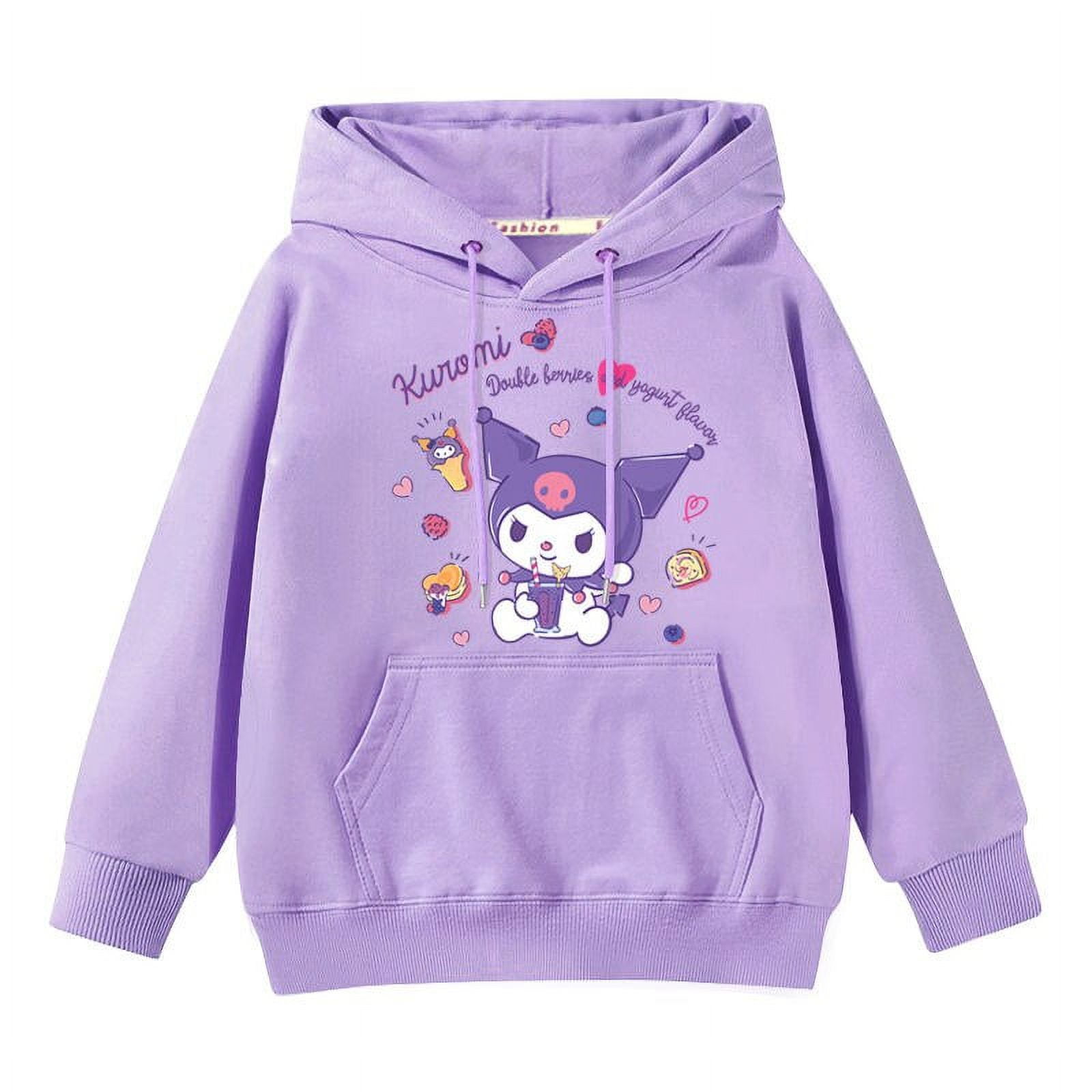 Sanrio My Melody Kuromi Kawaii Parent-child Outfit Hooded Sweater Plus ...