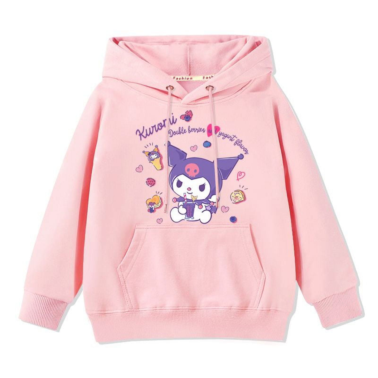Sanrio My Melody Kuromi Kawaii Parent-child Outfit Hooded Sweater Plus ...