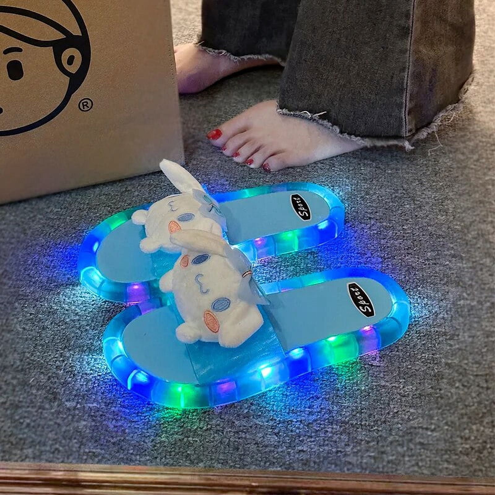 Sanrio My Melody LED Light-emitting Slippers Pompompurin Kawaii Cartoon ...