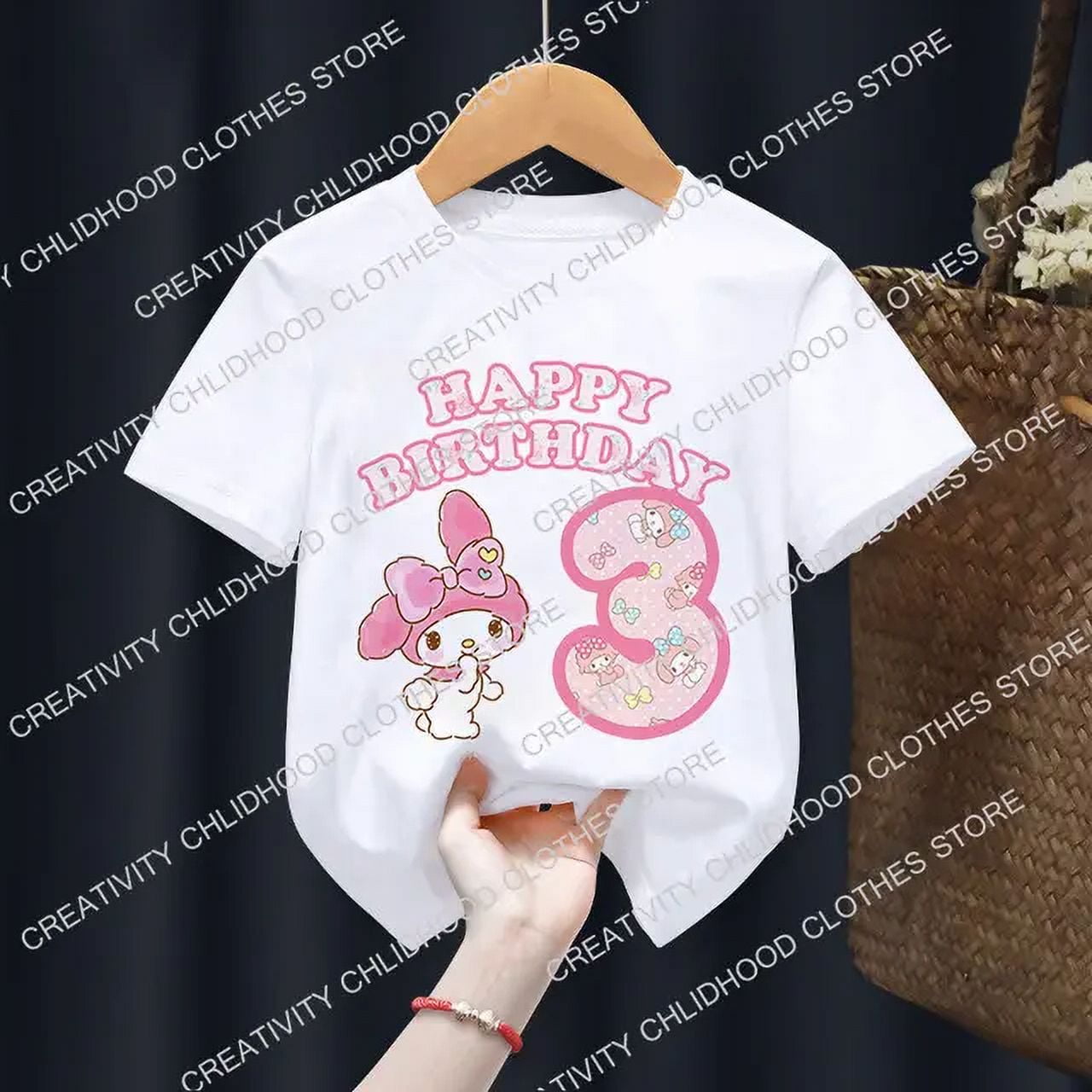 Sanrio My Melody T-shirt Birthday Number 3-14 Kawaii T Shirt Anime ...