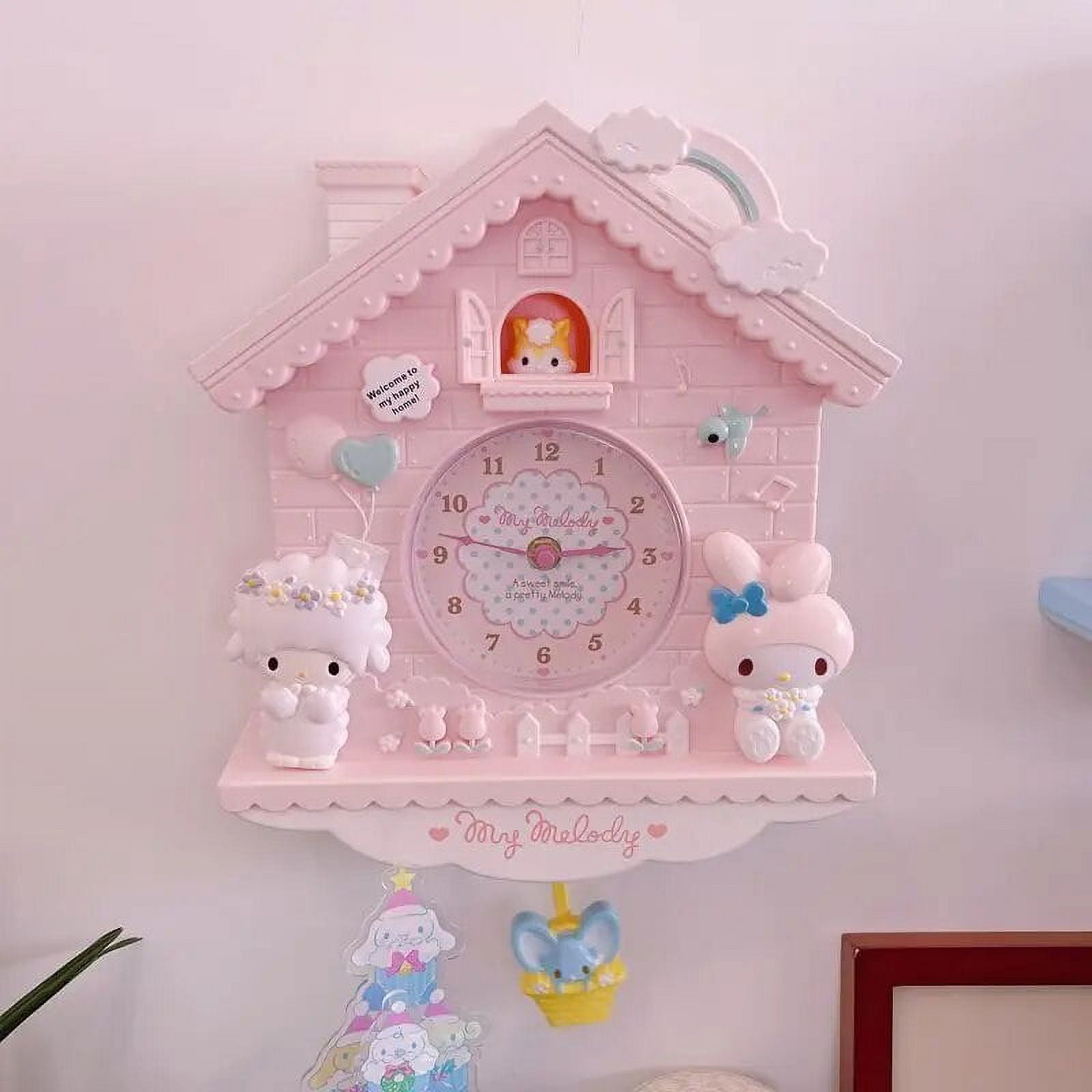 Sanrio My Melody Wall Clock Bedroom Decorate Hello Kitty Little ...