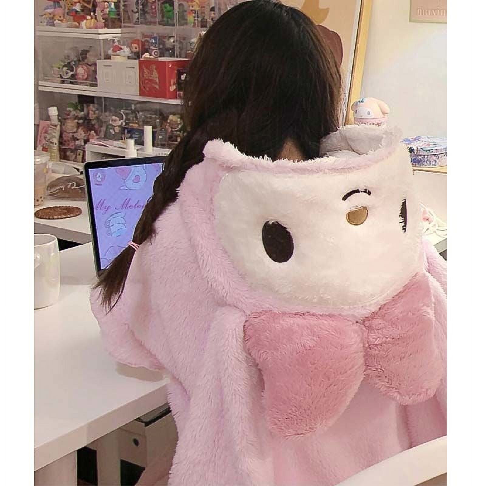Sanrio My Melody Winter Warm Plush Pajamas Kawaii Style Sweet Robe ...