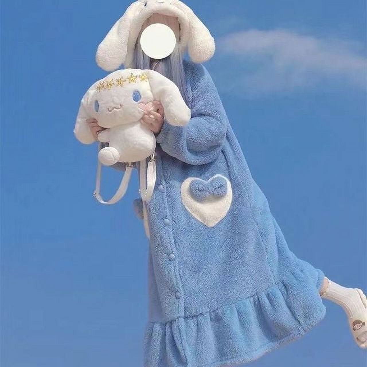 Sanrio New Autumn Winter New Bath Robe Kawaii Soft Girl Cinnamoroll ...