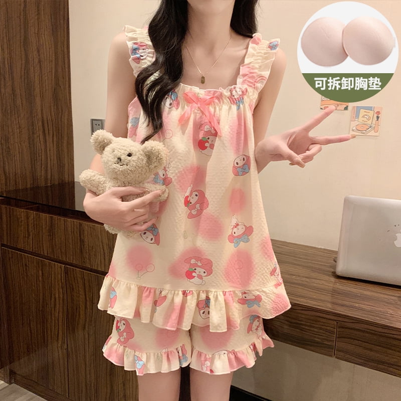 Sanrio New Cinnamoroll Babycinnamoroll Sling Pajamas Ice Silk Leisure ...
