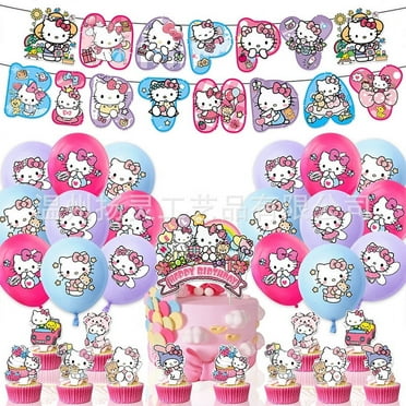 Hello Kitty Party Supplies Birthday Decorations Plates Banner Kids Cake ...