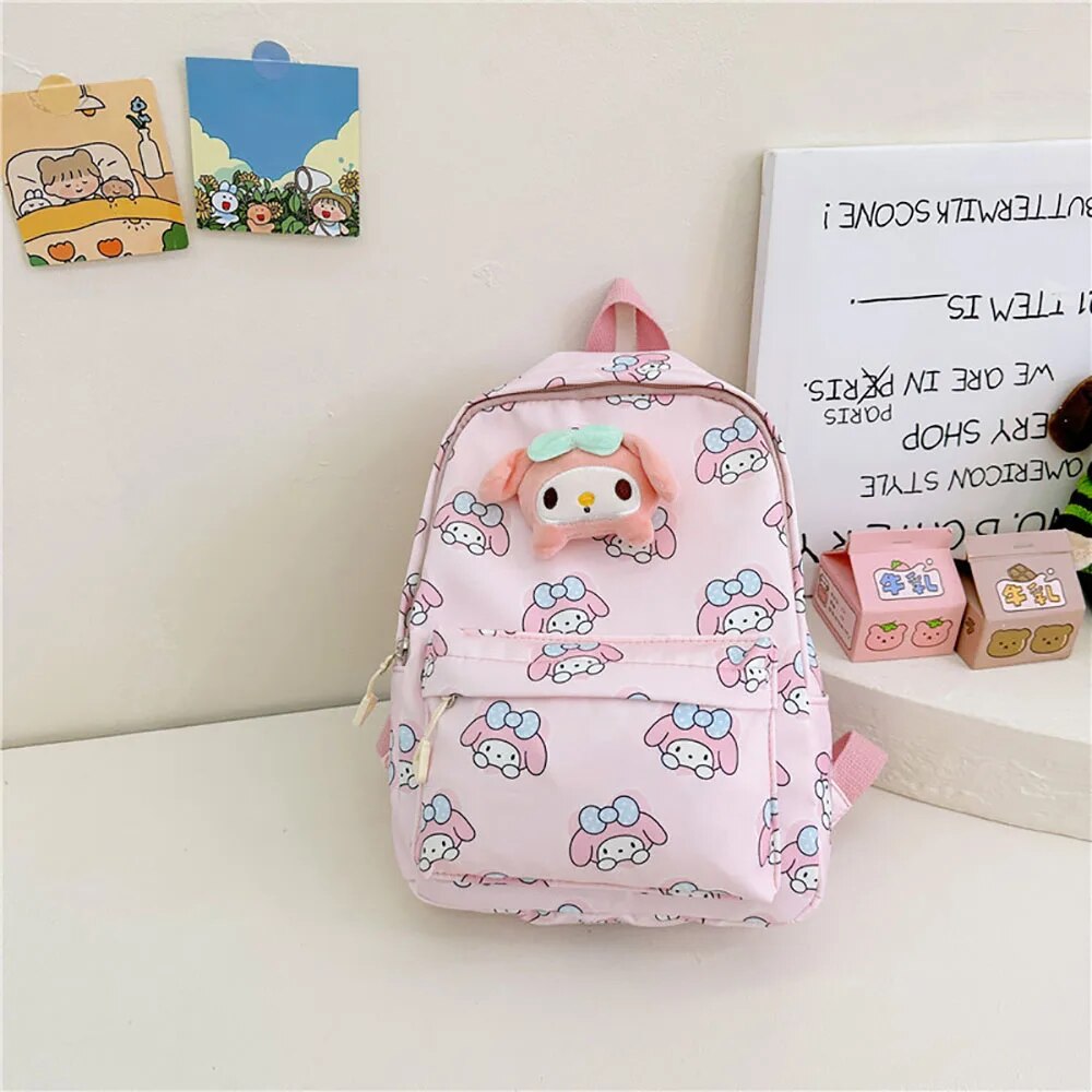 Sanrio Nylon Schoolbags Cute Cartoon Shoulder Bag Kawaii Large Capacity ...