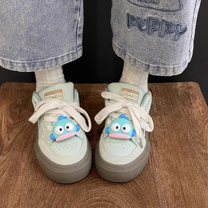 Sanrio Original Japanese Mint Green Hangyodon Y2k Girl Sneakers Campus ...