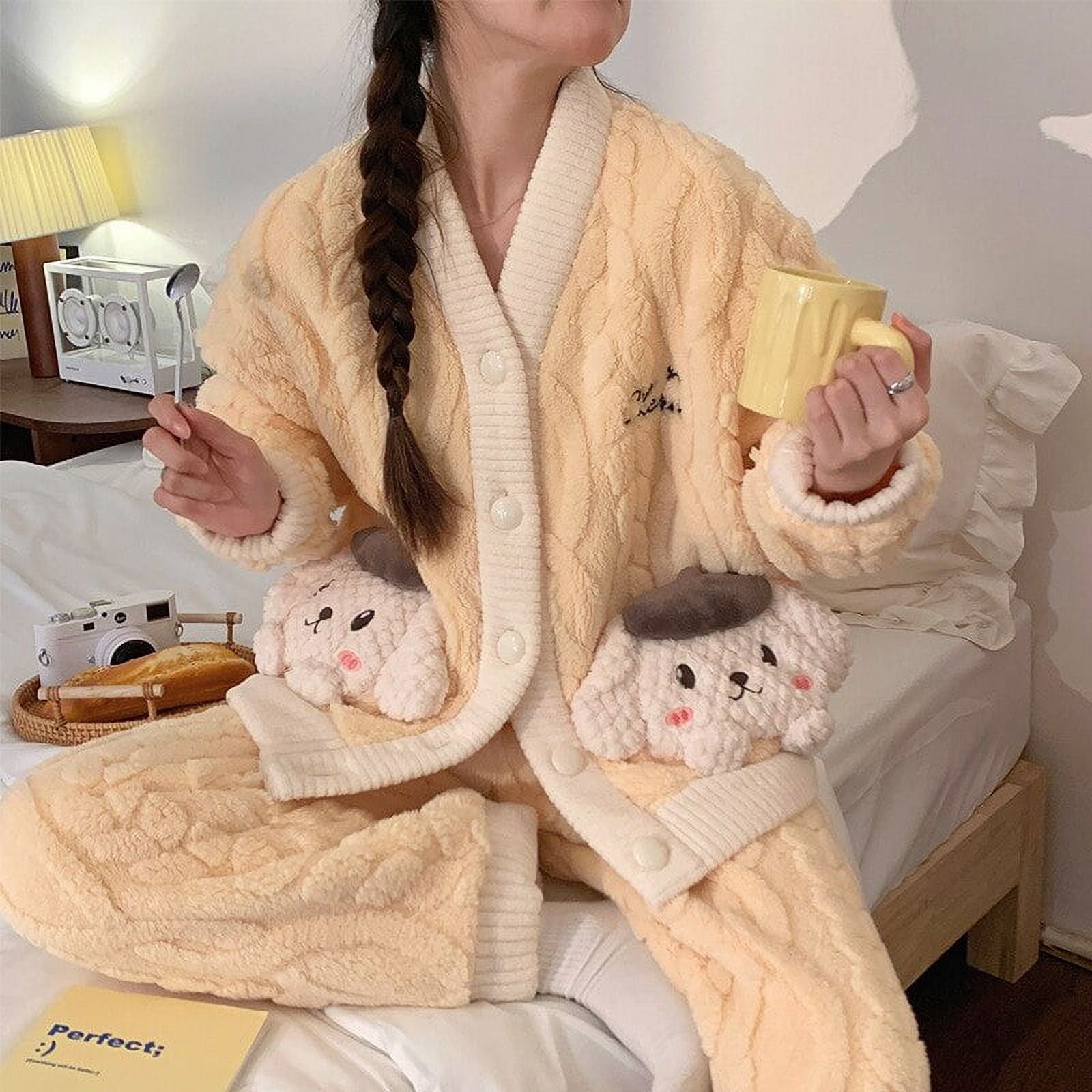 Sanrio Pachacco Cinnamoroll Plush Sleepwear Pompompurin Winter ...