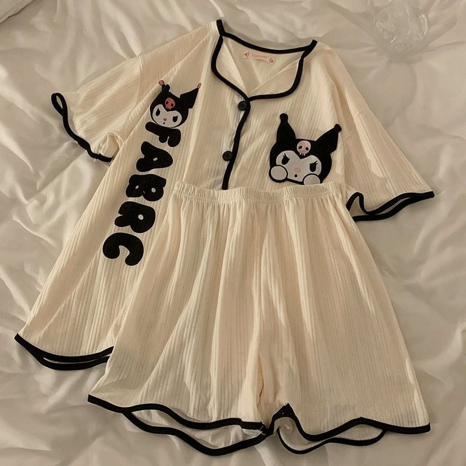 Sanrio Pajamas Sets Hello Kitty Kuromi Pachacco Kawaii Gils Cute ...