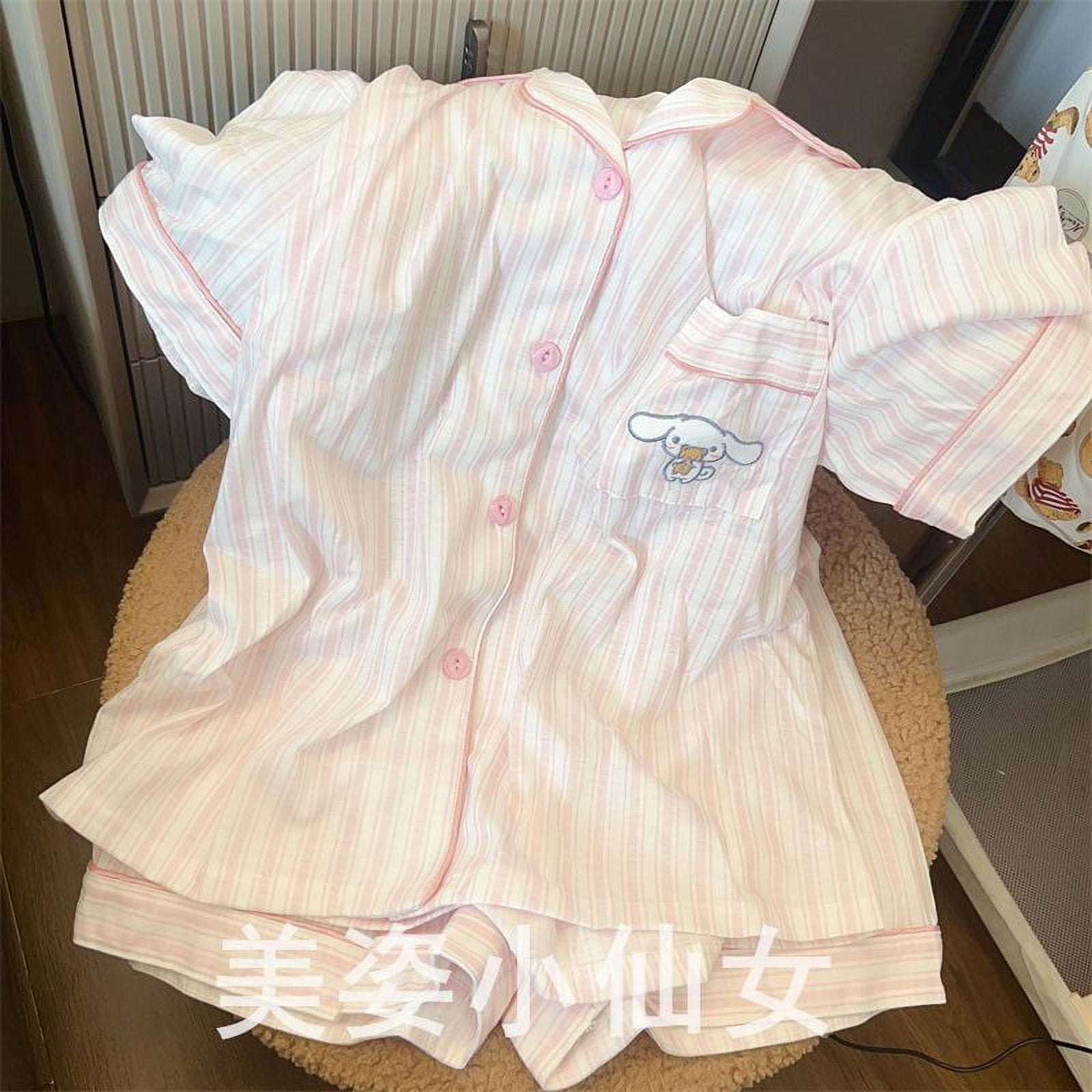 Sanrio Pajamas Sets Hello Kitty Kuromi Pachacco Kawaii Gils Cute ...