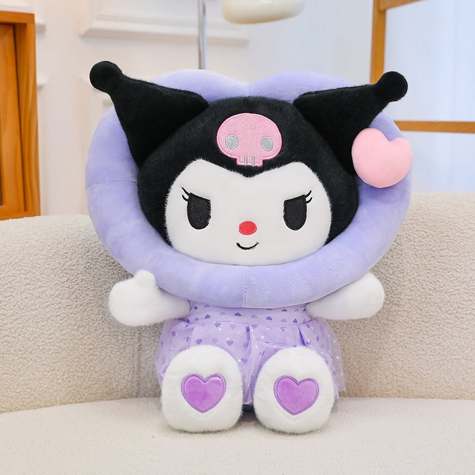 Sanrio Peach Heart Kuromi Cat and Peach Heart KT Cat Plush Toy ...