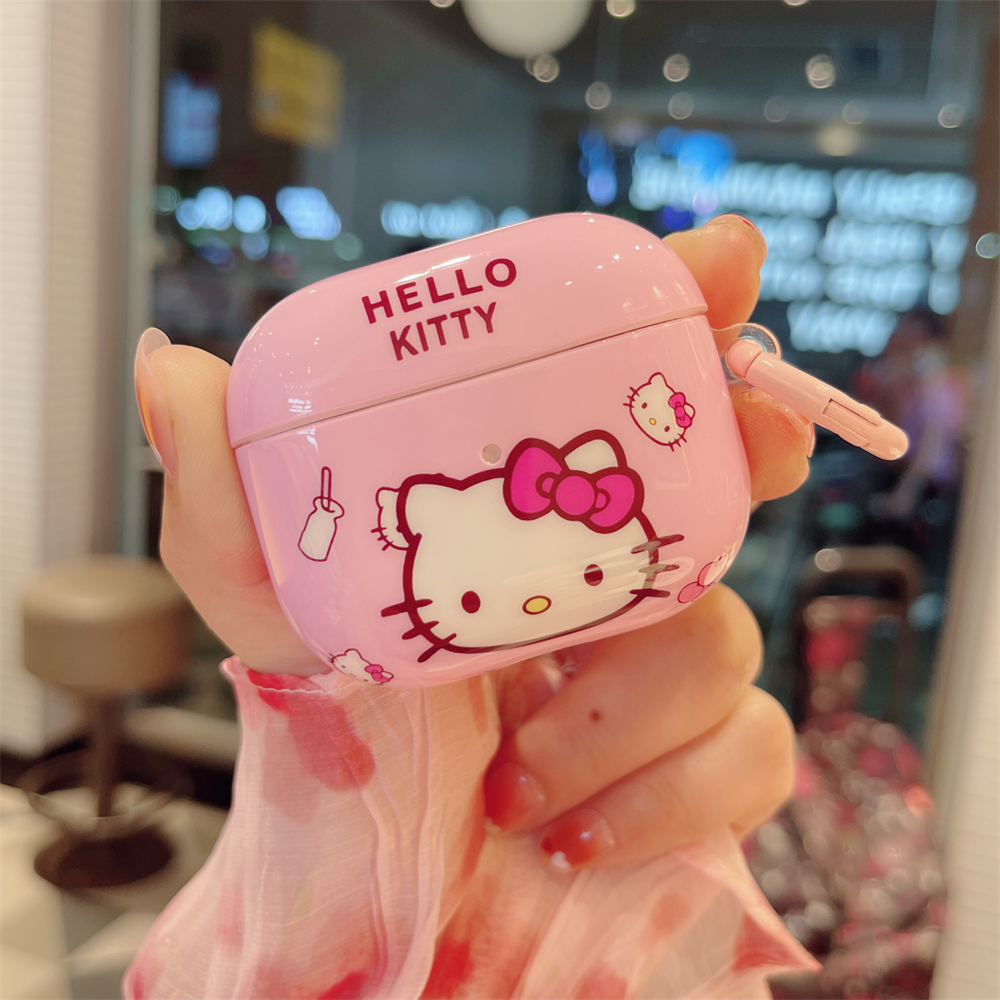 Sanrio Pink Hello Kitty Cases For Apple Airpods3/2/1 Cute Cartoon Protective Shell For Airpods ...