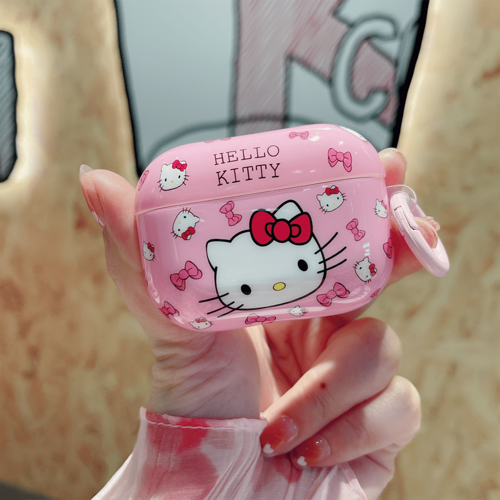 Sanrio Pink Hello Kitty Cases For Apple Airpods3/2/1 Cute Cartoon ...