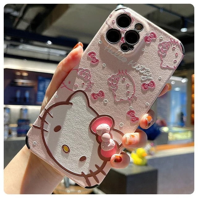 Sanrio Pink Hello Kitty Cell Mobile Phone Case For iPhone 12 11 Pro Max ...