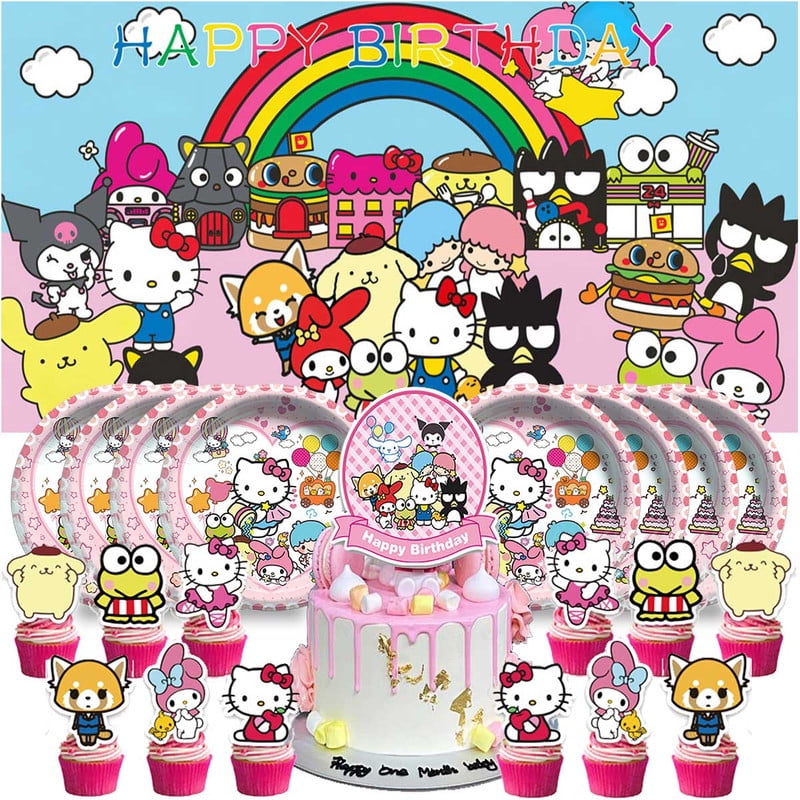 Sanrio Plates Birthday Party Supplies Decor Decorations Background ...
