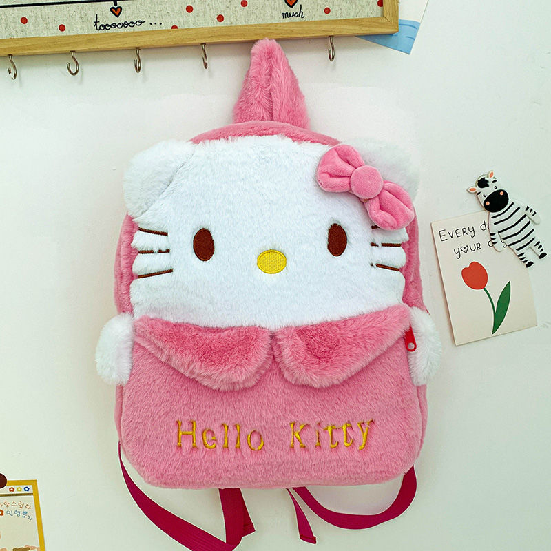 Sanrio Plush Backpack Cartoon Hello Kitty Kuromi Cinnamoroll My Melody ...