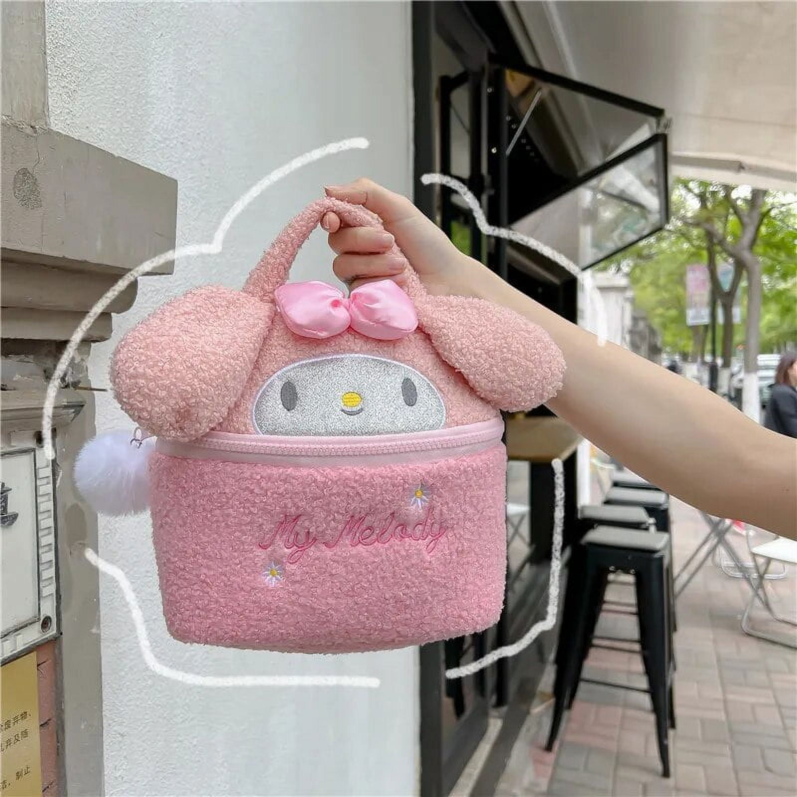 Plush Cosmetic Bag Anime Hello Kitty My Melody Kuromi Cinnamoroll ...