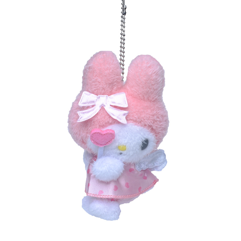 Sanrio Plush Doll Keychain Hello Kitty Melody Cinnamoroll Pochacco Cute ...