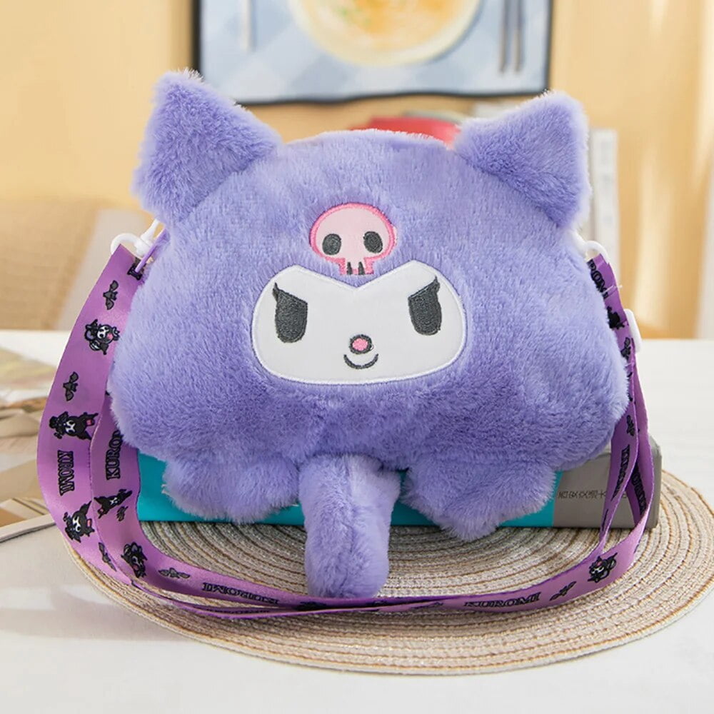 Sanrio Plush Toy Bags Hellokitty Kuromi Kawaii Anime Shoulder Bag ...