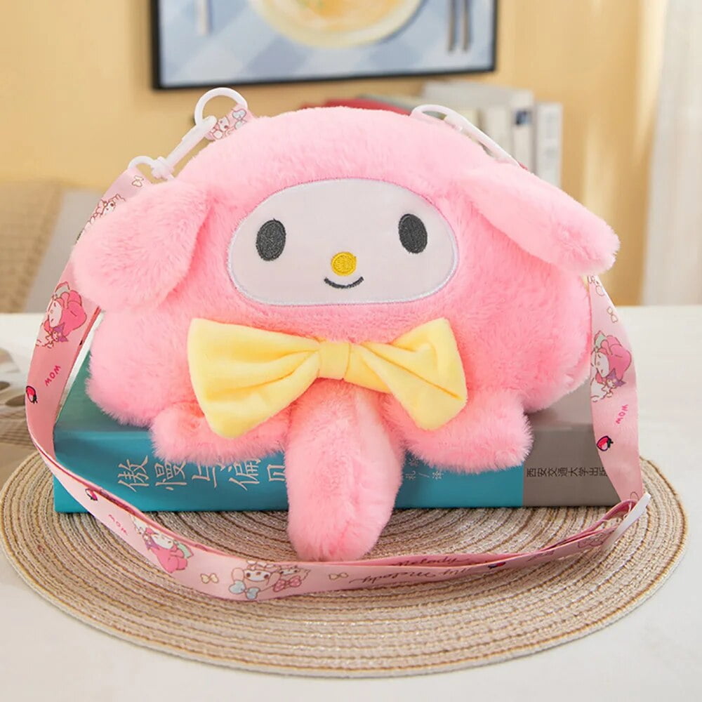Sanrio Plush Toy Bags Hellokitty Kuromi Kawaii Anime Shoulder Bag ...