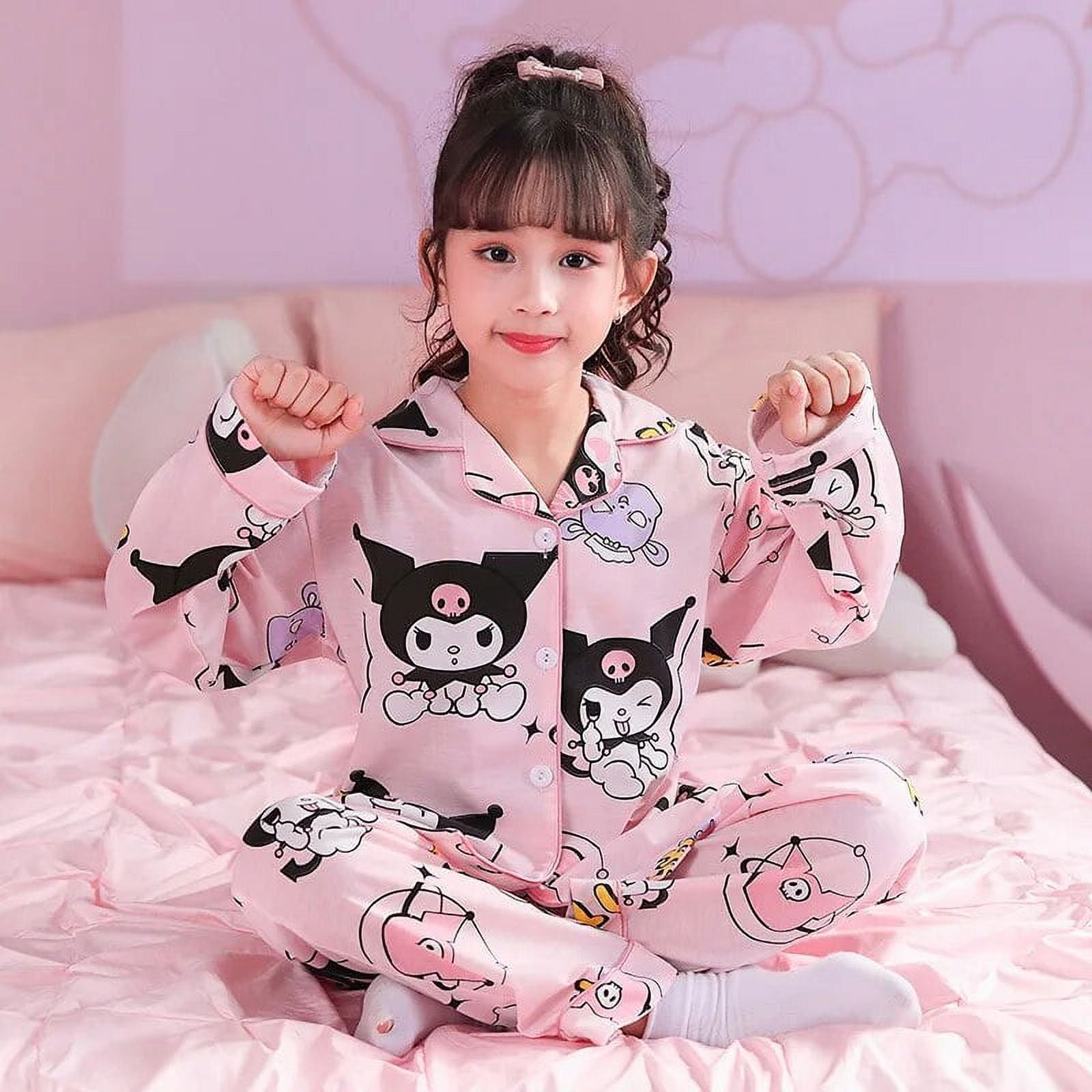 Sanrio Plush Toys Kuromi Pajamas Cinnamoroll Doll Cotton Set Kawaii ...
