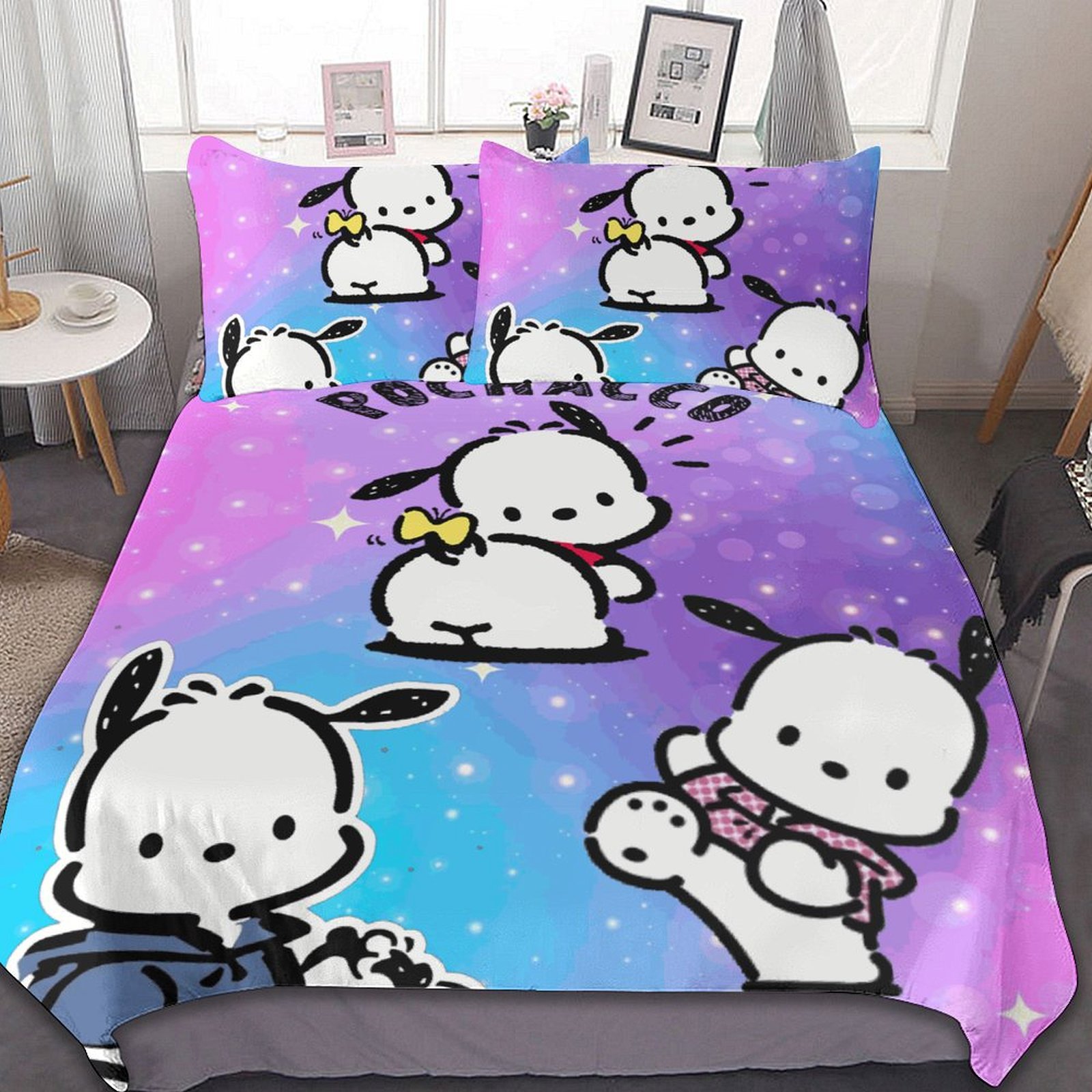 Sanrio Pochacco Bed Duvet Cover Microfiber Bedding Sets 3D Printed ...