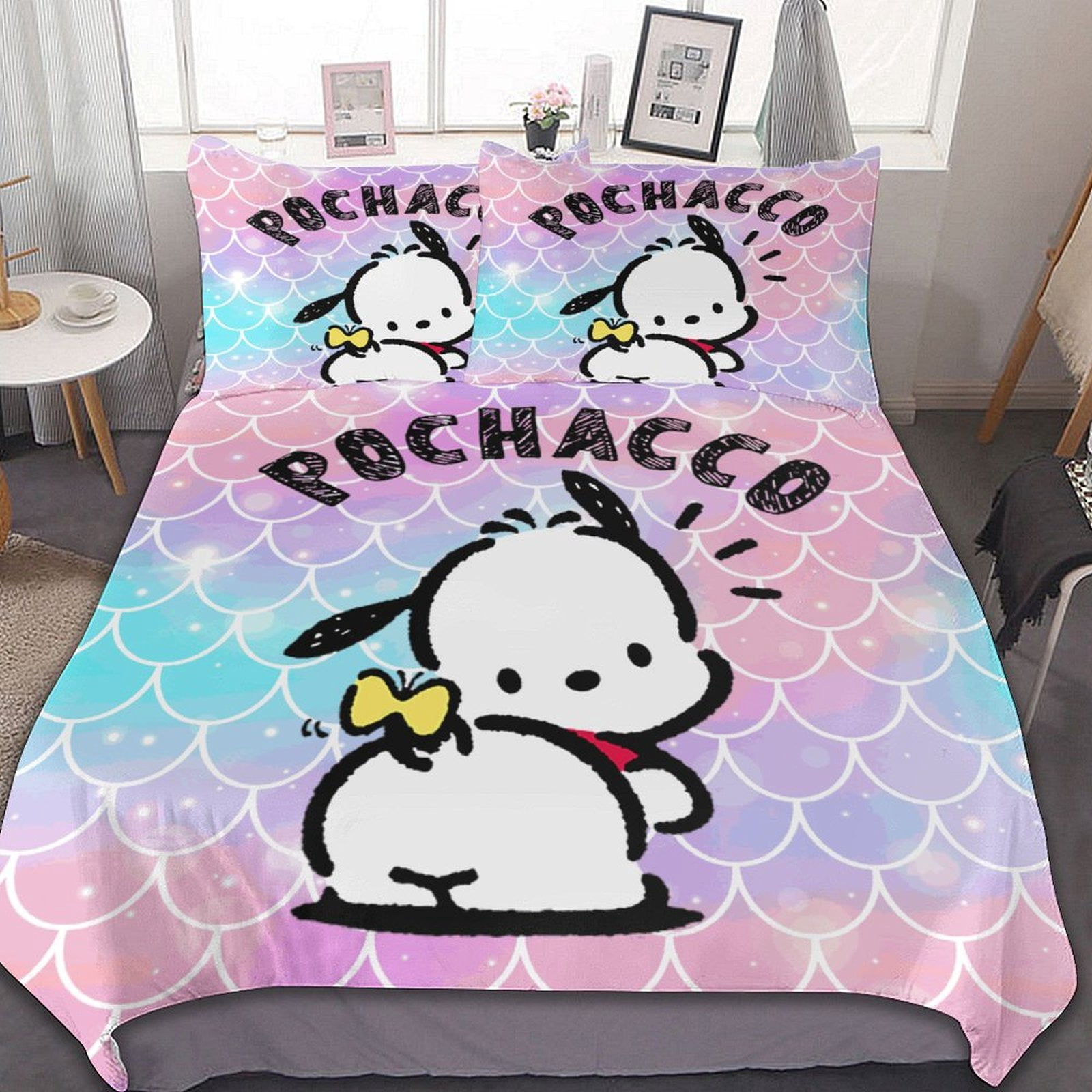 Sanrio Pochacco Bed Duvet Cover Microfiber Bedding Sets 3D Printed ...