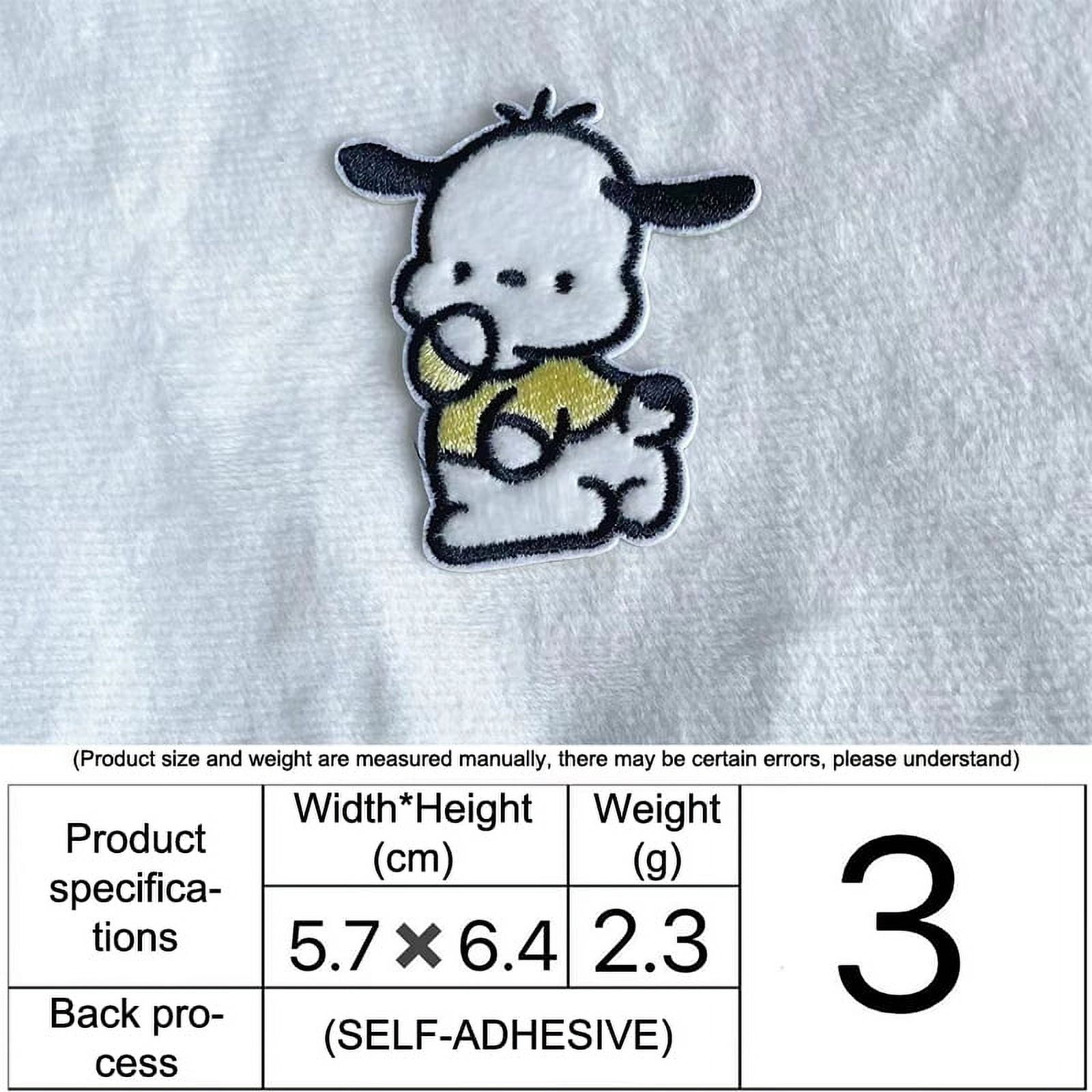 Sanrio Pochacco Embroidery Clothing Stickers Anime Clothes Patches ...