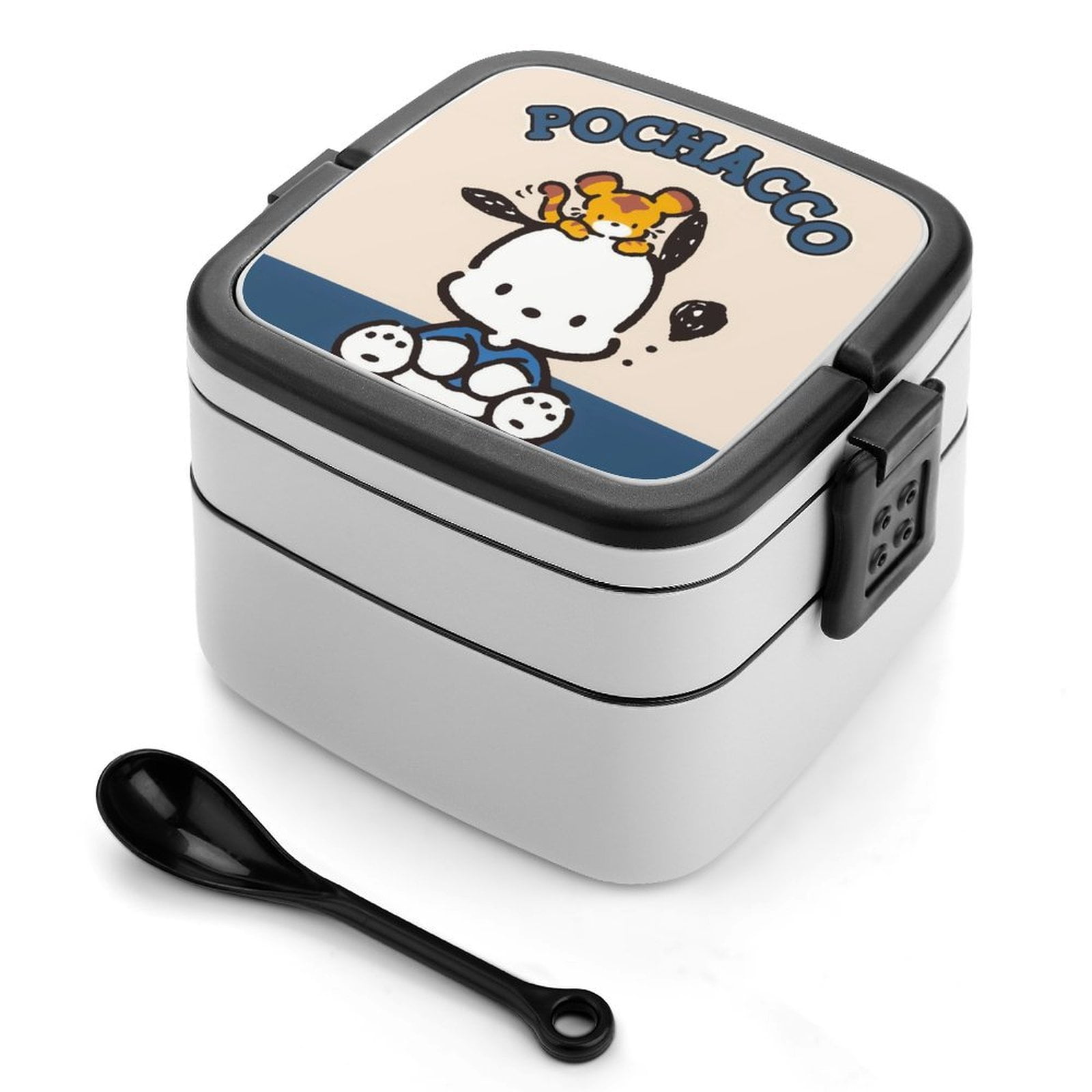 Sanrio-Pochacco Reusable Bento Boxes Lunch Box Double Layer Stackable Leakproof Lunch Container ...