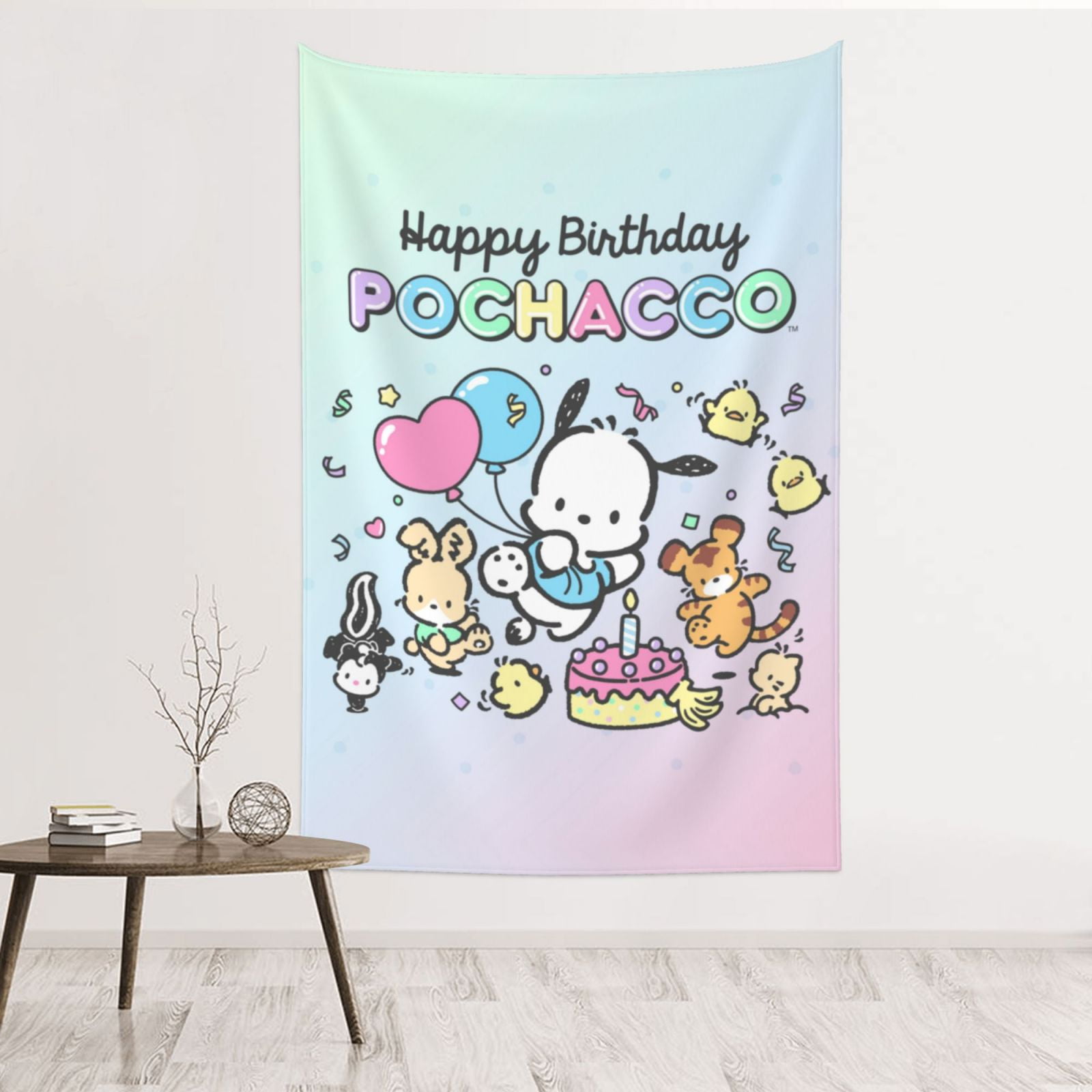 Sanrio Pochacco Tapestry Wall Hanging Home Decoration Wall Blanket ...