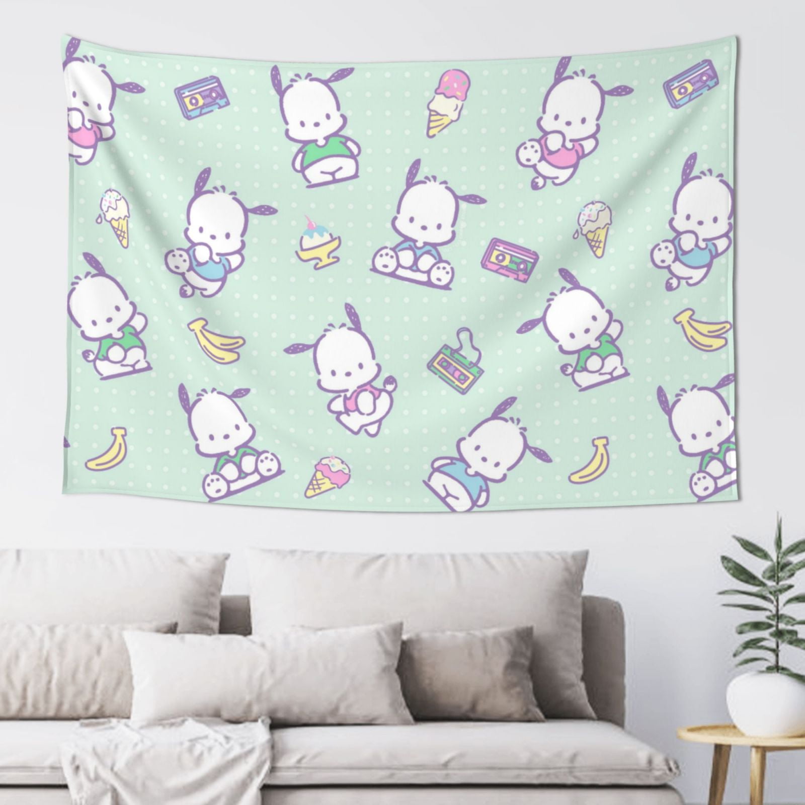 Sanrio Pochacco Tapestry Wall Hanging Home Decoration Wall Blanket ...