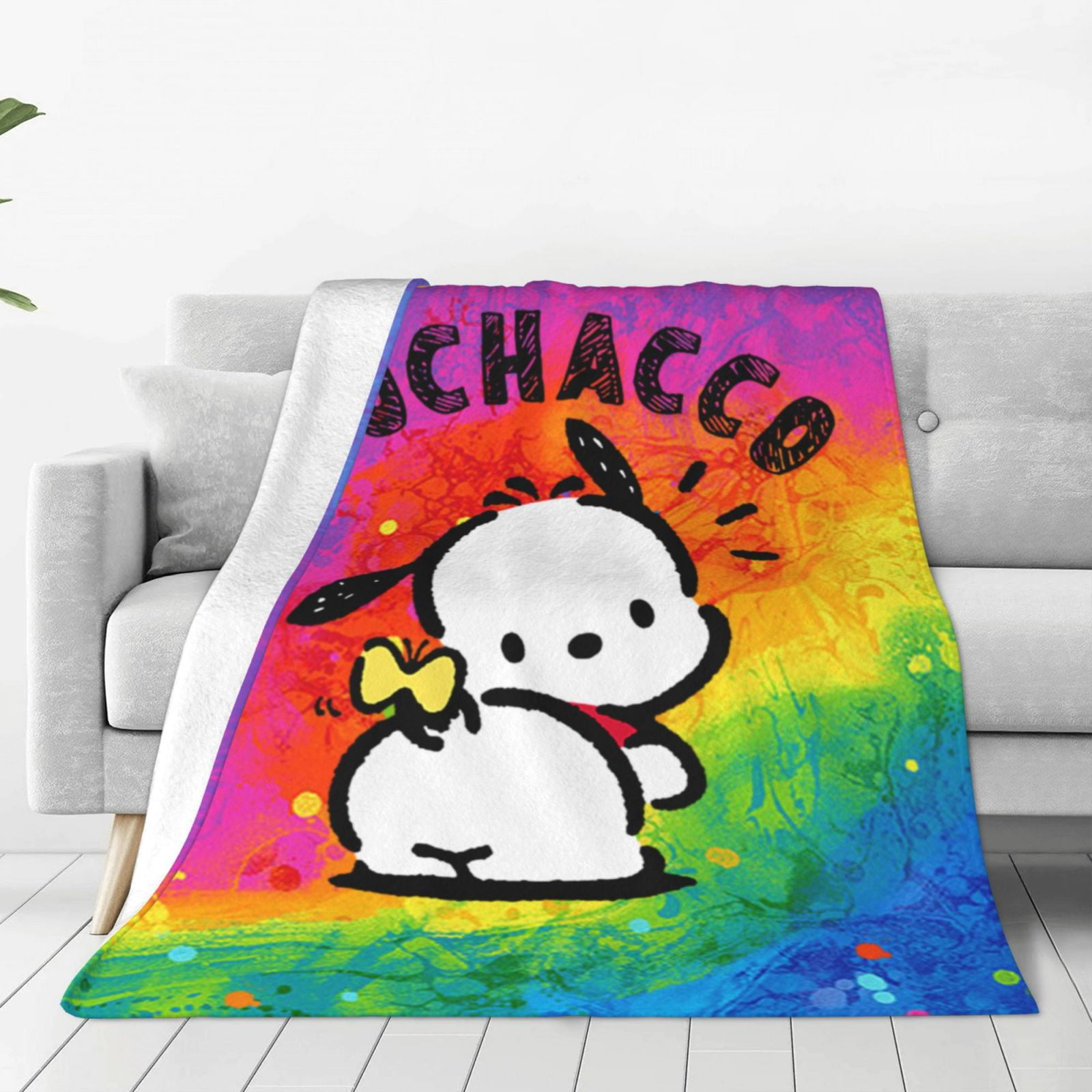 Sanrio Pochacco Throw Blanket Couch Bed Sofa Soft Lightweight Warm Cozy ...