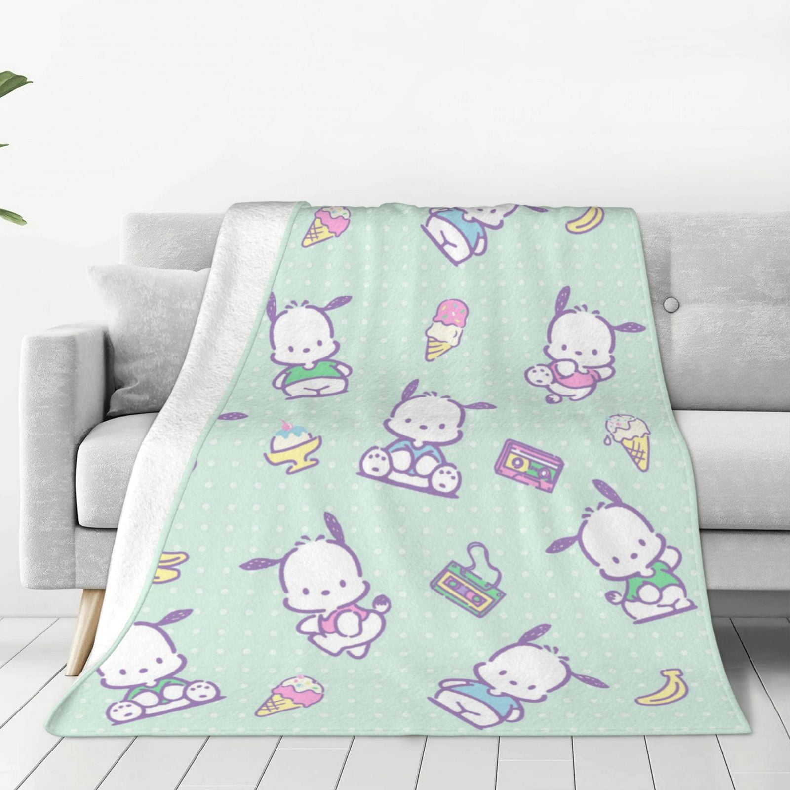 Sanrio Pochacco Throw Blanket Couch Bed Sofa Soft Lightweight Warm Cozy ...