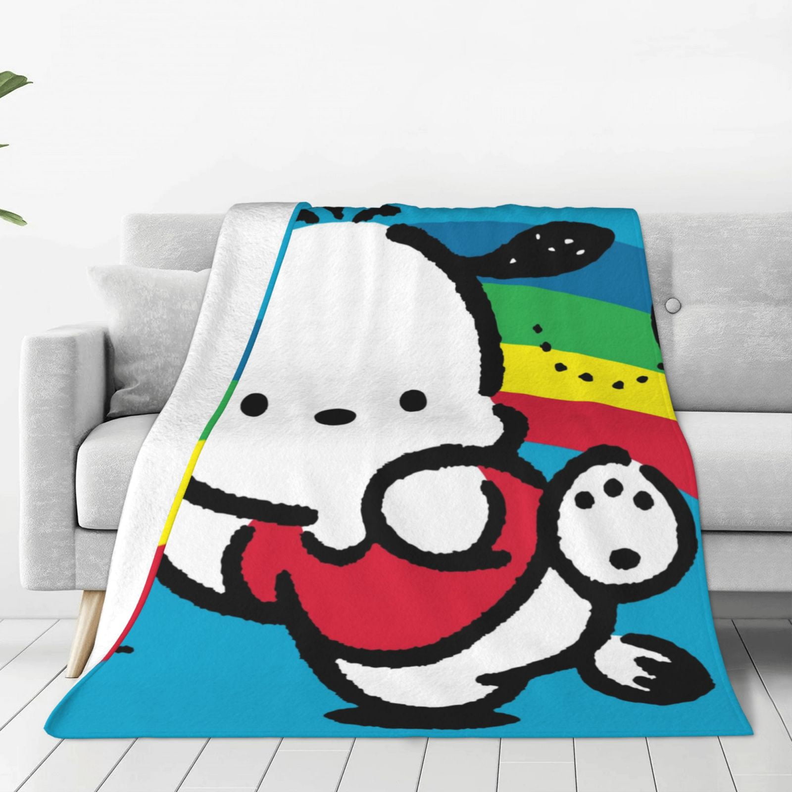 Sanrio Pochacco Throw Blanket Couch Bed Sofa Soft Lightweight Warm Cozy ...