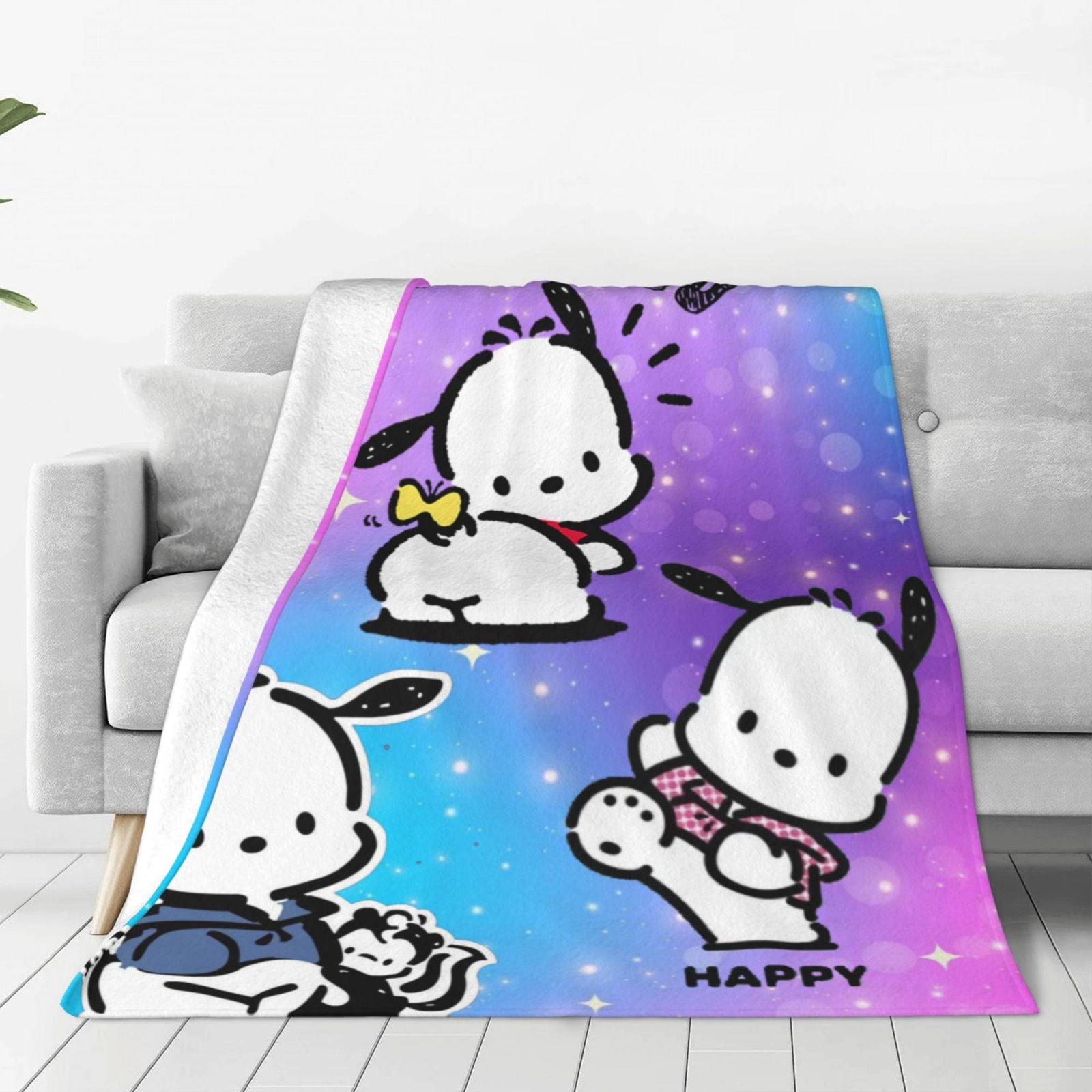 Sanrio Pochacco Throw Blanket Couch Bed Sofa Soft Lightweight Warm Cozy ...