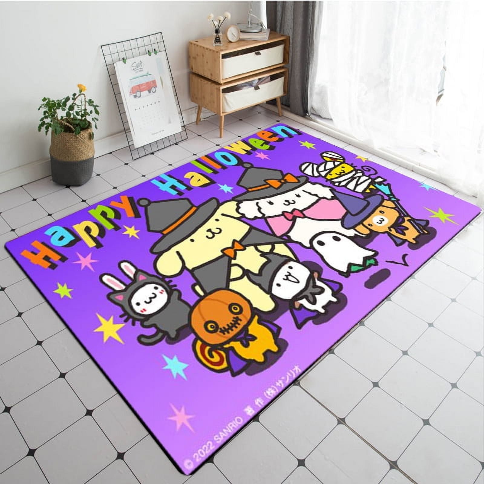 Sanrio Pom Pom Purin Cartoon Cute Dog Printing Area Rugs Carpet for ...