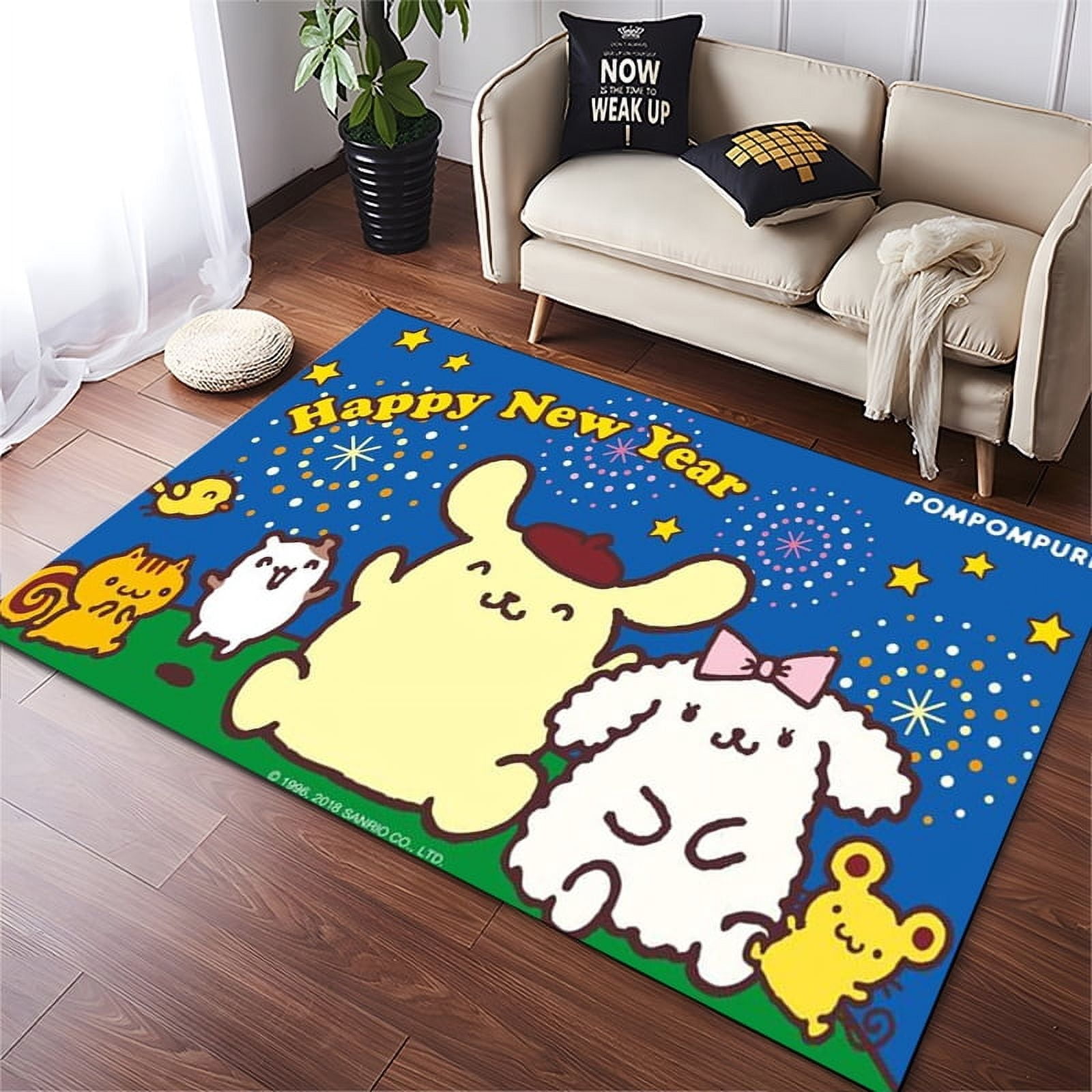 Sanrio Pom Pom Purin Cartoon Cute Dog Printing Area Rugs Carpet for ...