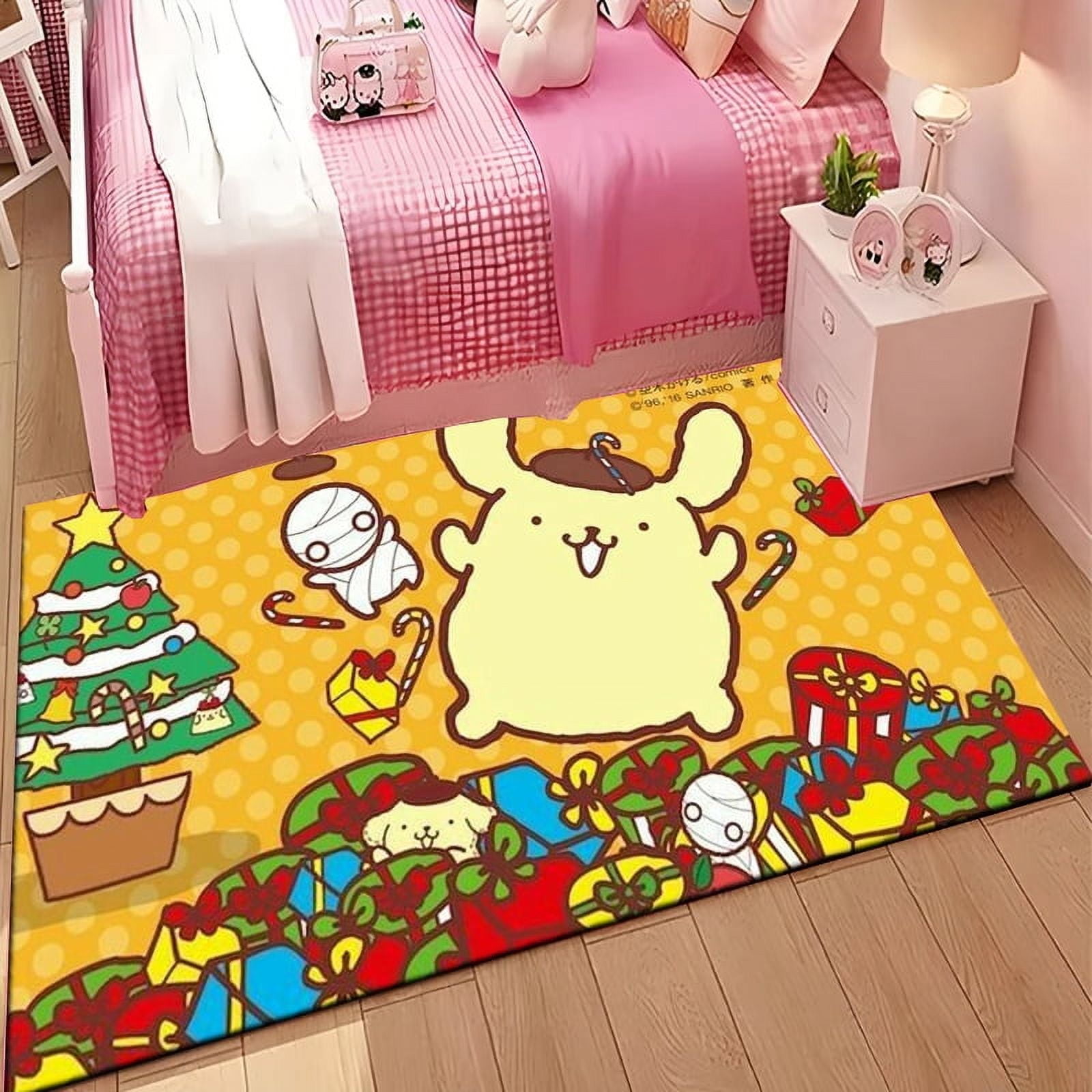 Sanrio Pom Pom Purin Cartoon Cute Dog Printing Area Rugs Carpet for ...