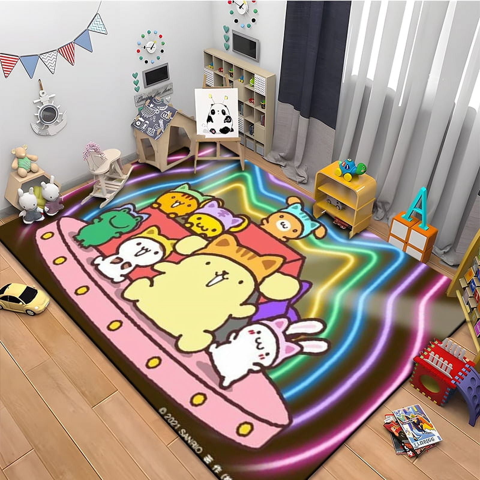 Sanrio Pom Pom Purin Cartoon Cute Dog Printing Area Rugs Carpet for ...