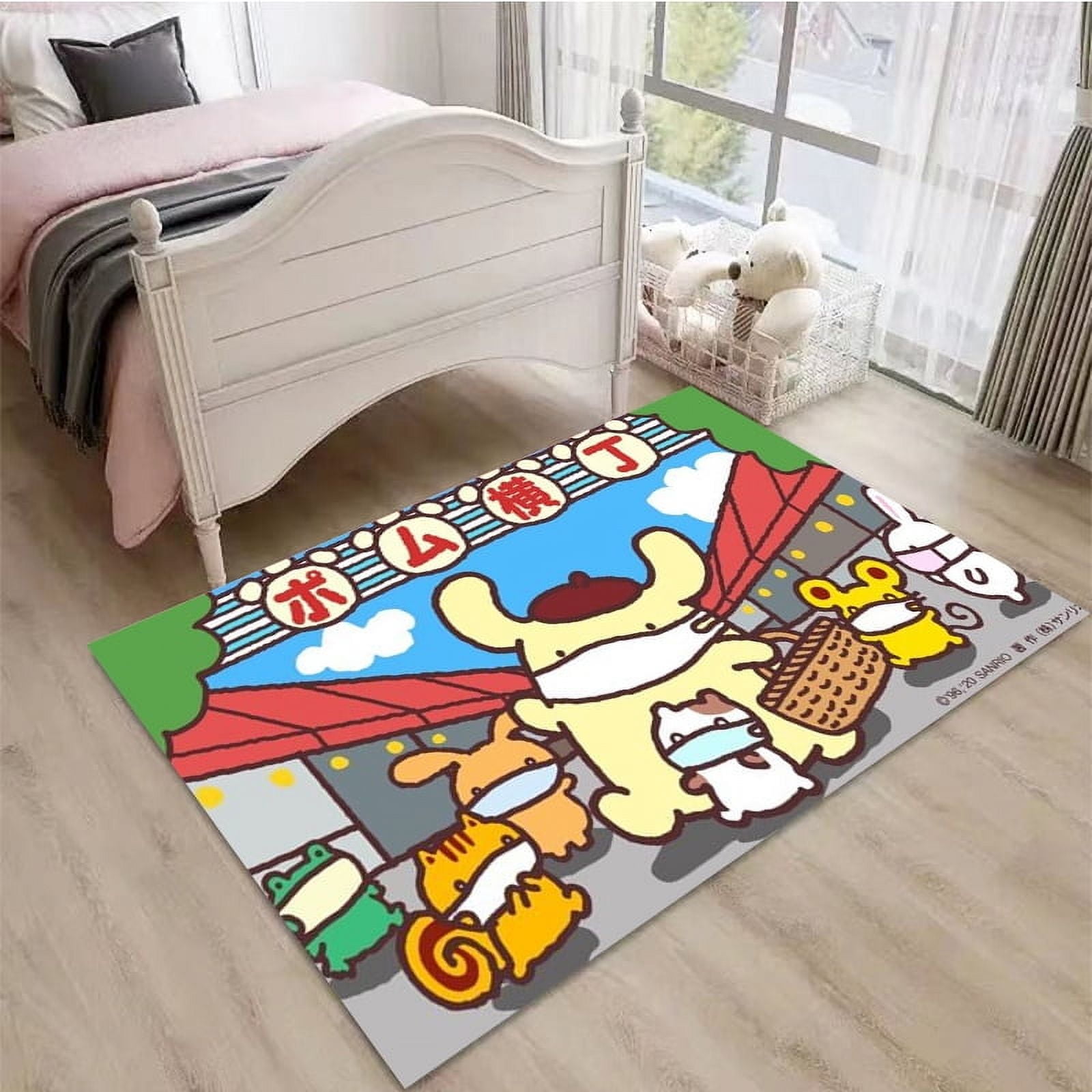 Sanrio Pom Pom Purin Cartoon Cute Dog Printing Area Rugs Carpet for ...