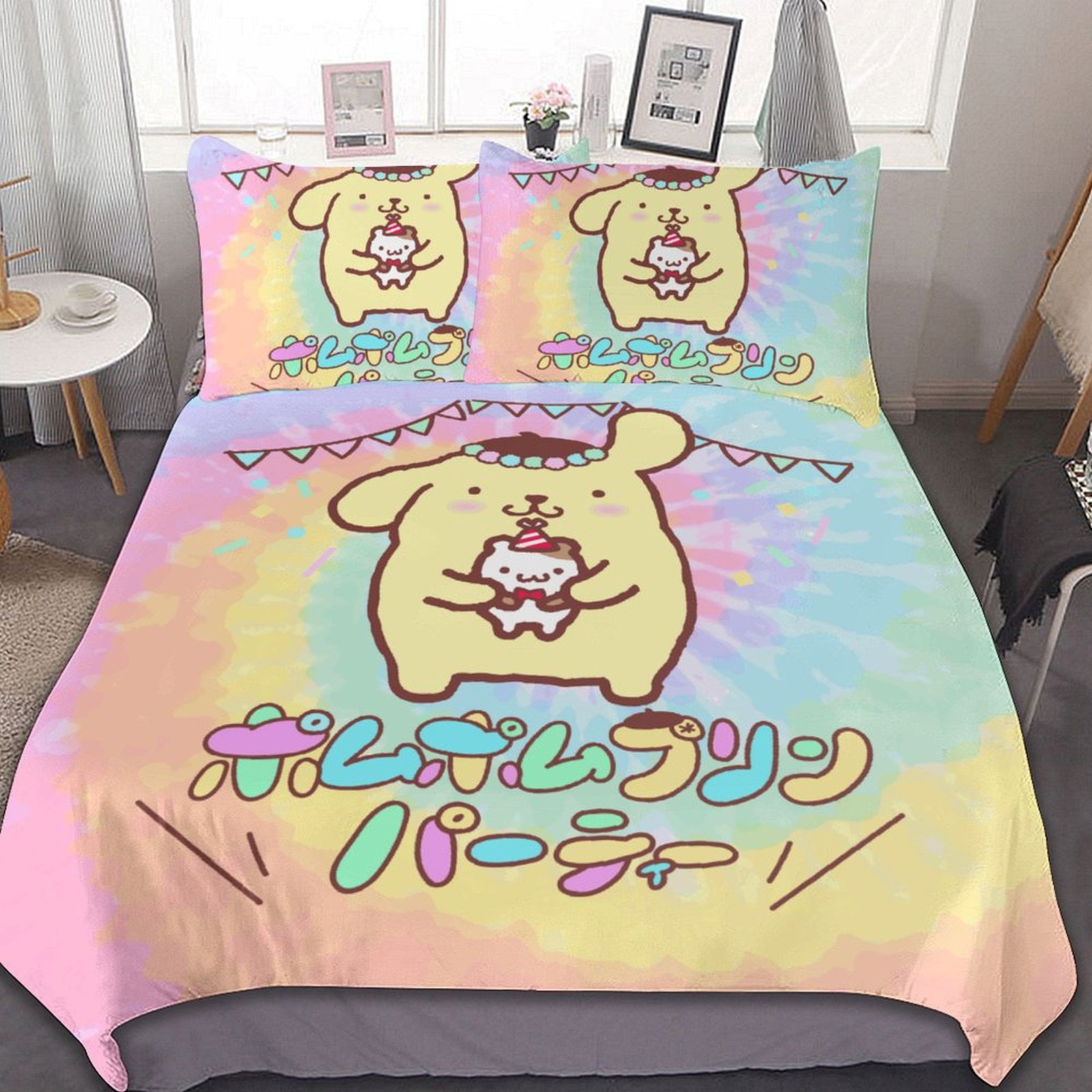 Sanrio Pompompurin Bed Duvet Cover Microfiber Bedding Sets 3D Printed ...