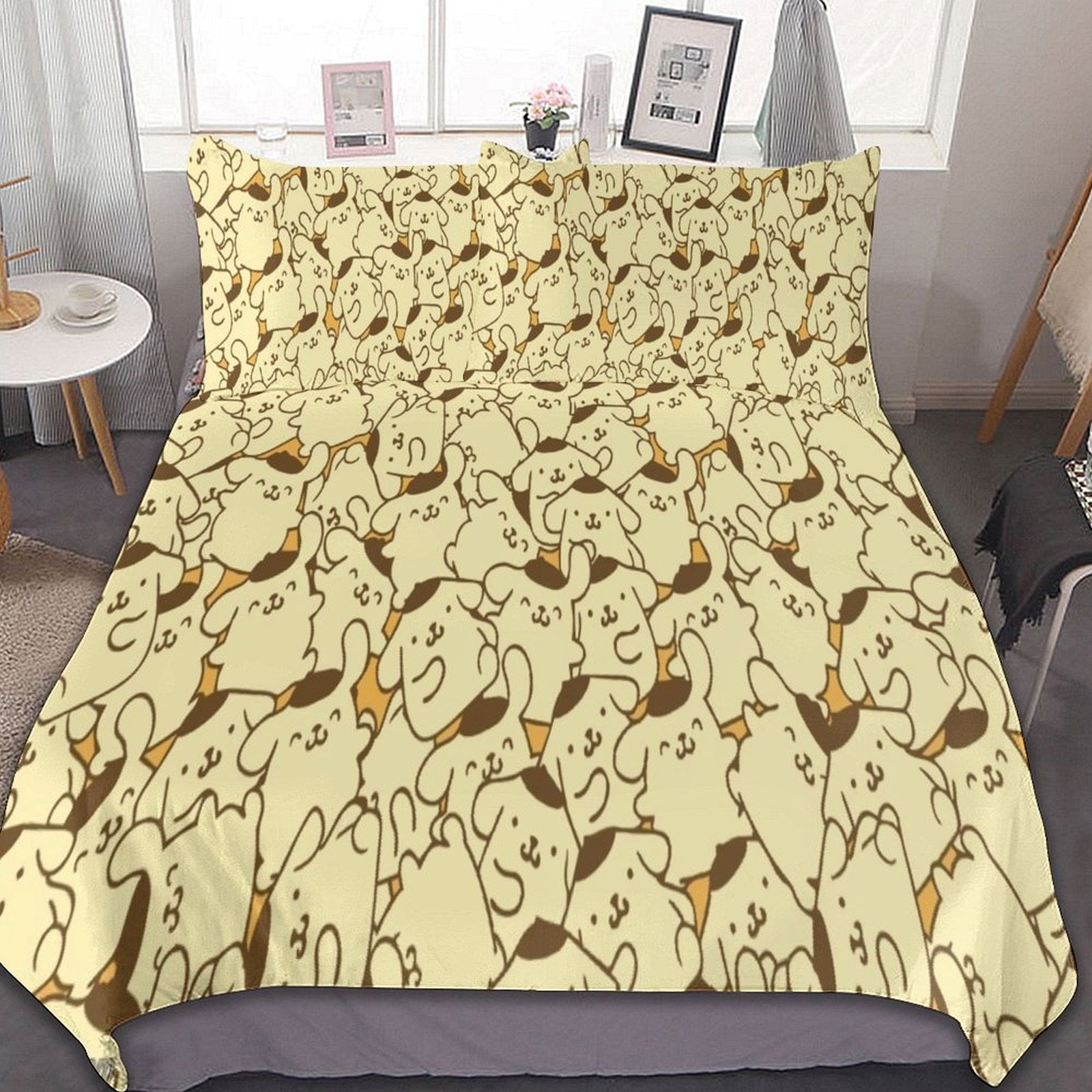 Sanrio Pompompurin Bed Duvet Cover Microfiber Bedding Sets 3D Printed ...