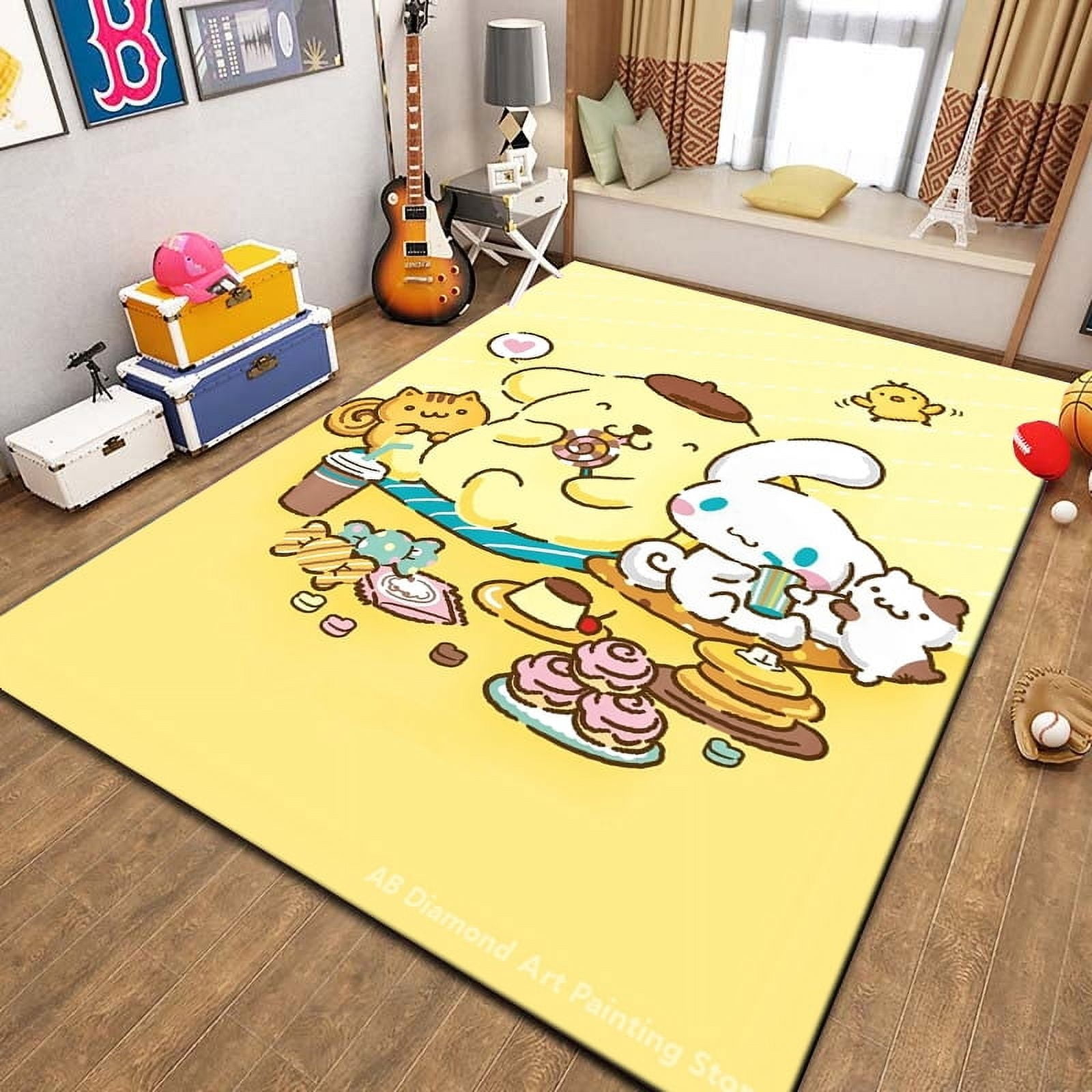 Sanrio Pompompurin Rug Carpet for Living Room Bedside Bedroom Kitchen ...