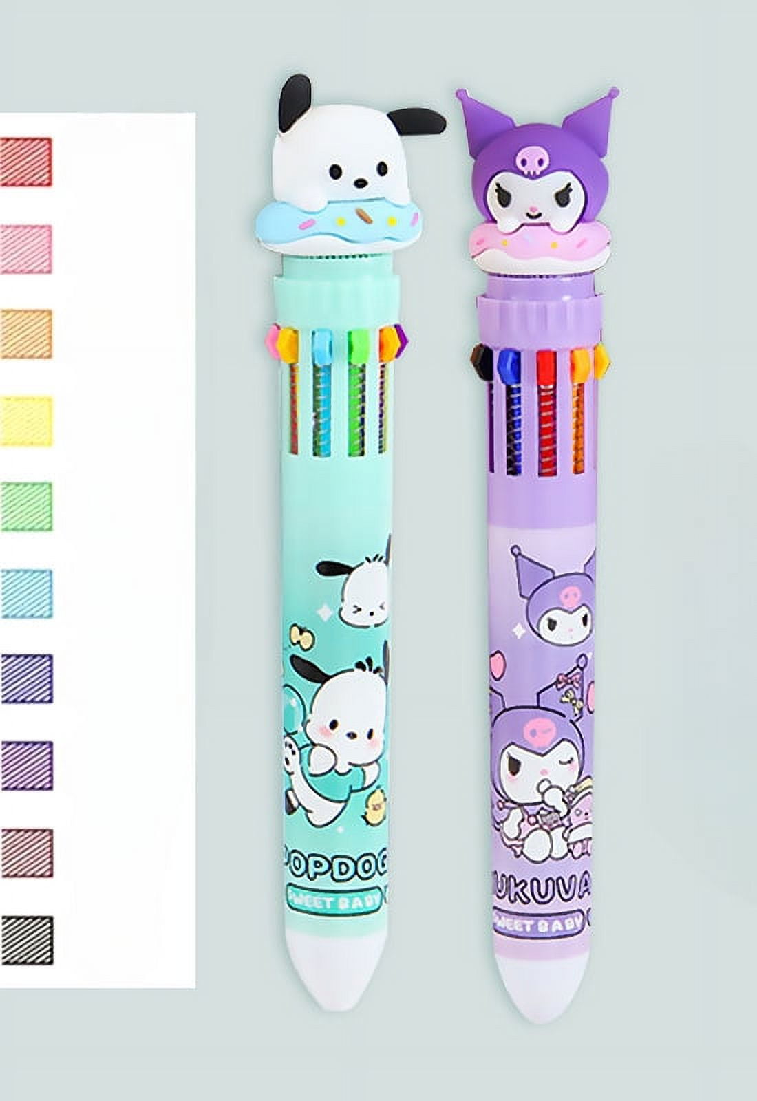 Sanrio Press Ten Color Ballpoint Pen Cartoon Kawaii Kuromi Multi-color ...
