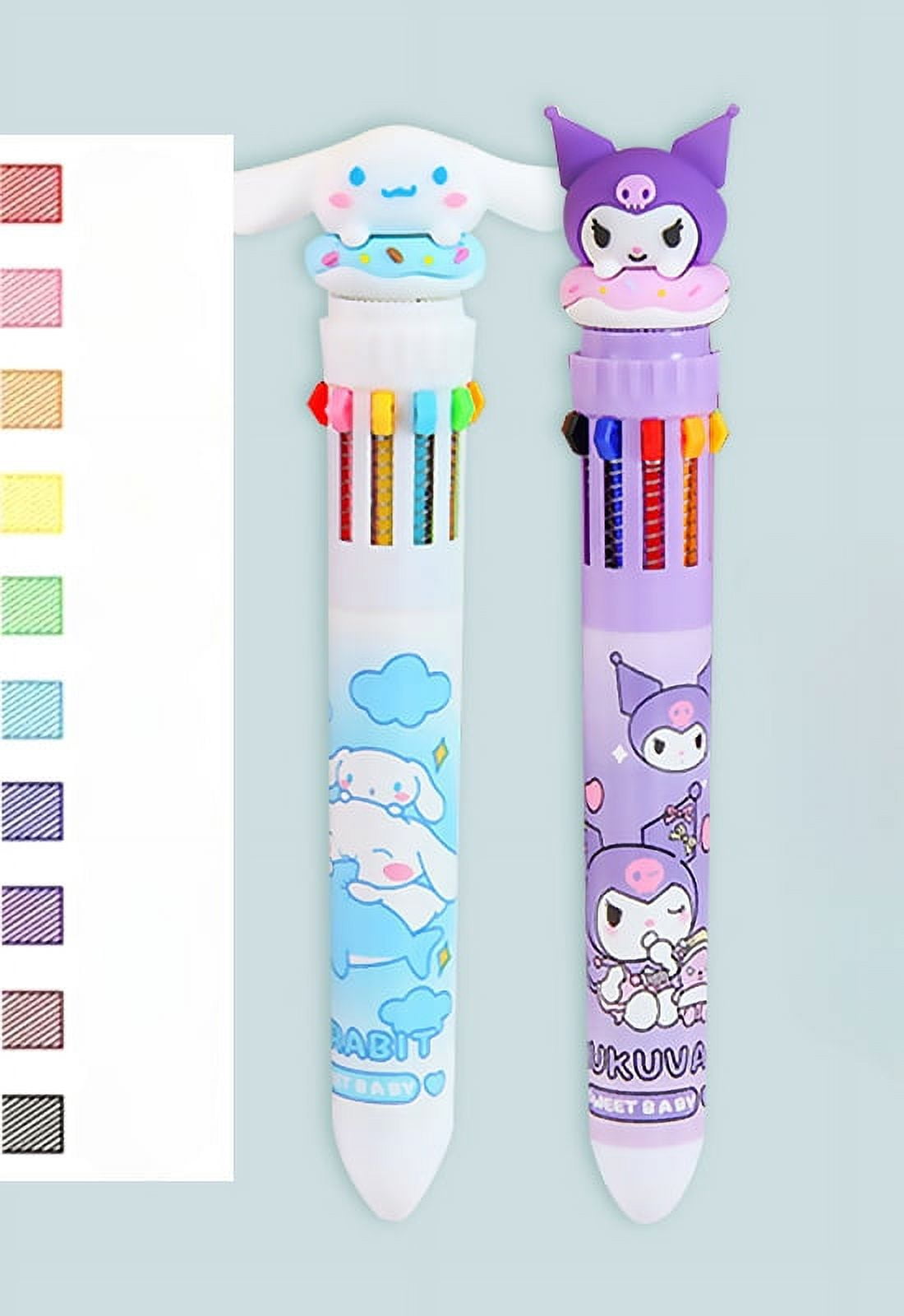 Sanrio Press Ten Color Ballpoint Pen Cartoon Kawaii Kuromi Multi-color ...