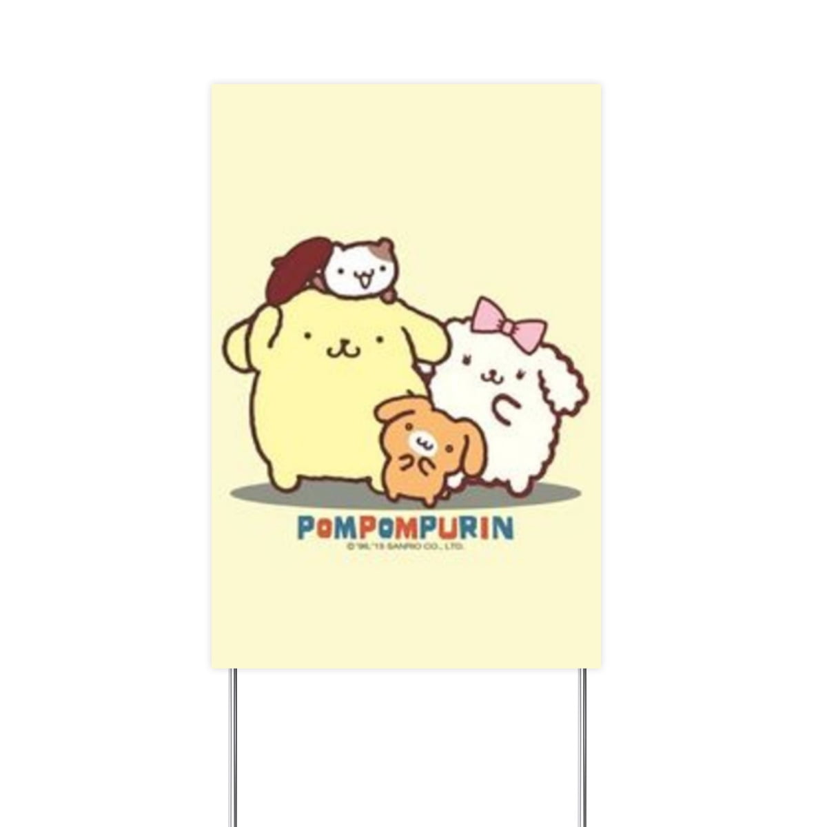 Sanrio Pudding Dog Cartoon Yard Sign Garden Club Farm Bathroom Wall ...
