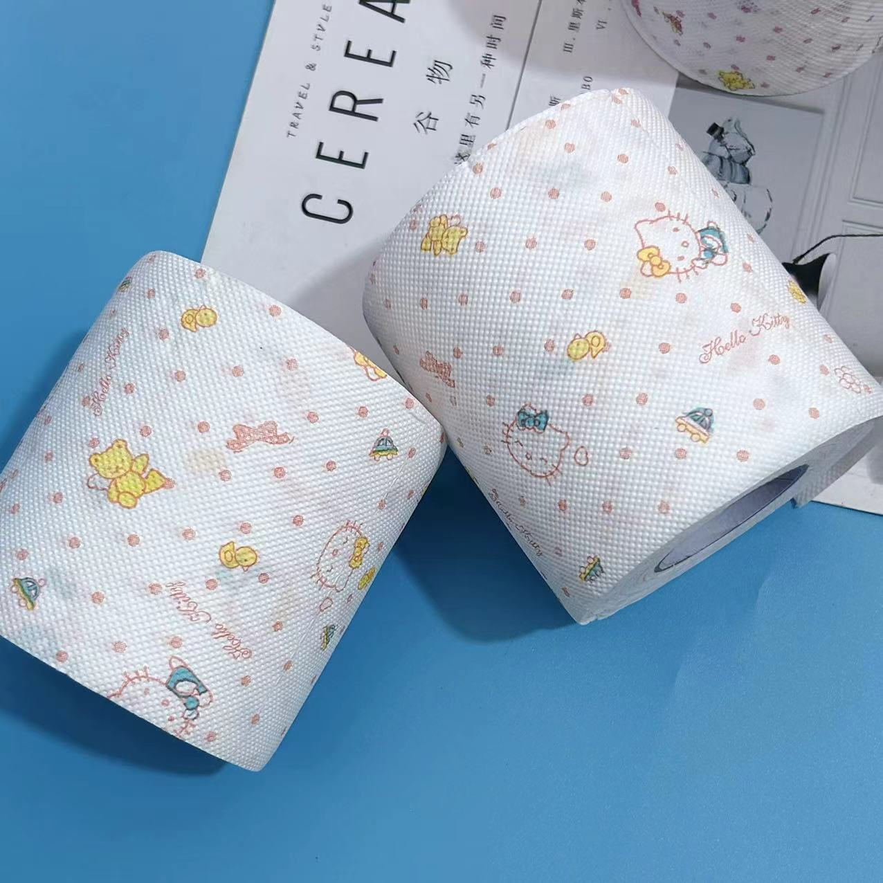 Sanrio Roll Tissue Anime Hello Kitty Toilet Paper Kawaii Kuromi ...