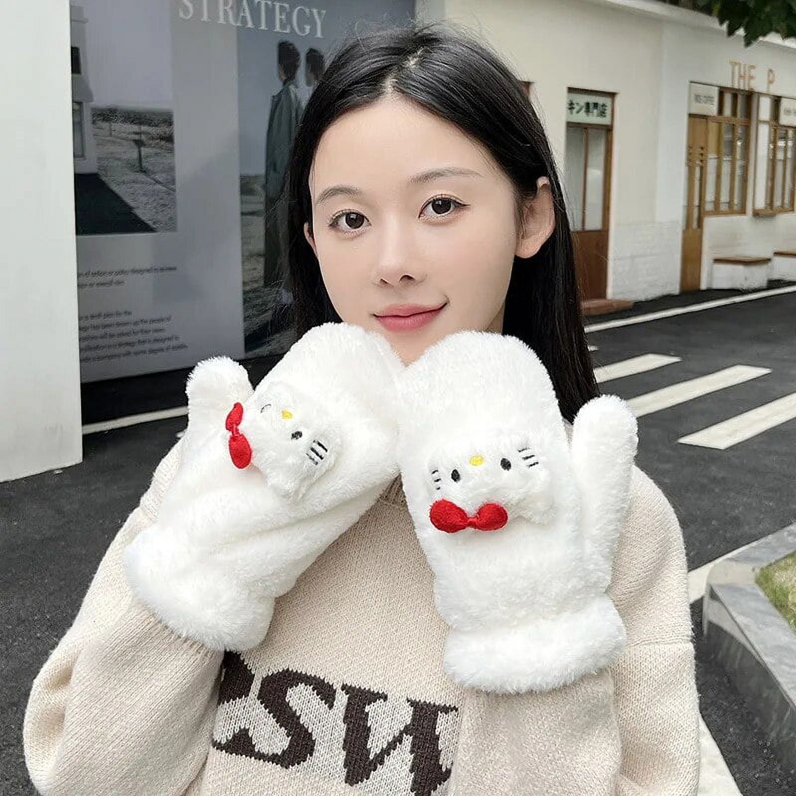 Sanrio Scarf Gloves Hello Kitty Cinnamoroll Pochacco Winter Loveliness ...