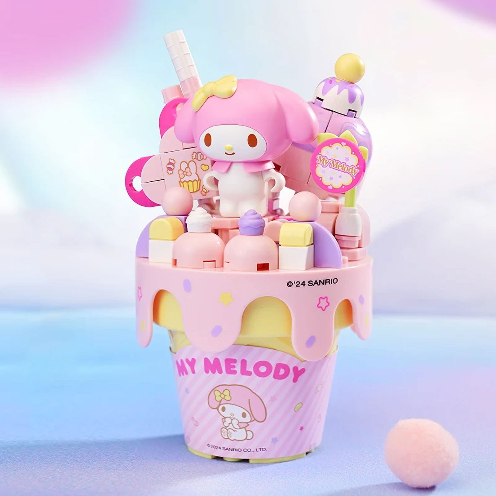 Sanrio Series Ice Cream Cone Building Blocks Hello Kitty Kuromi Pochacco Cinnamoroll Bricks ...